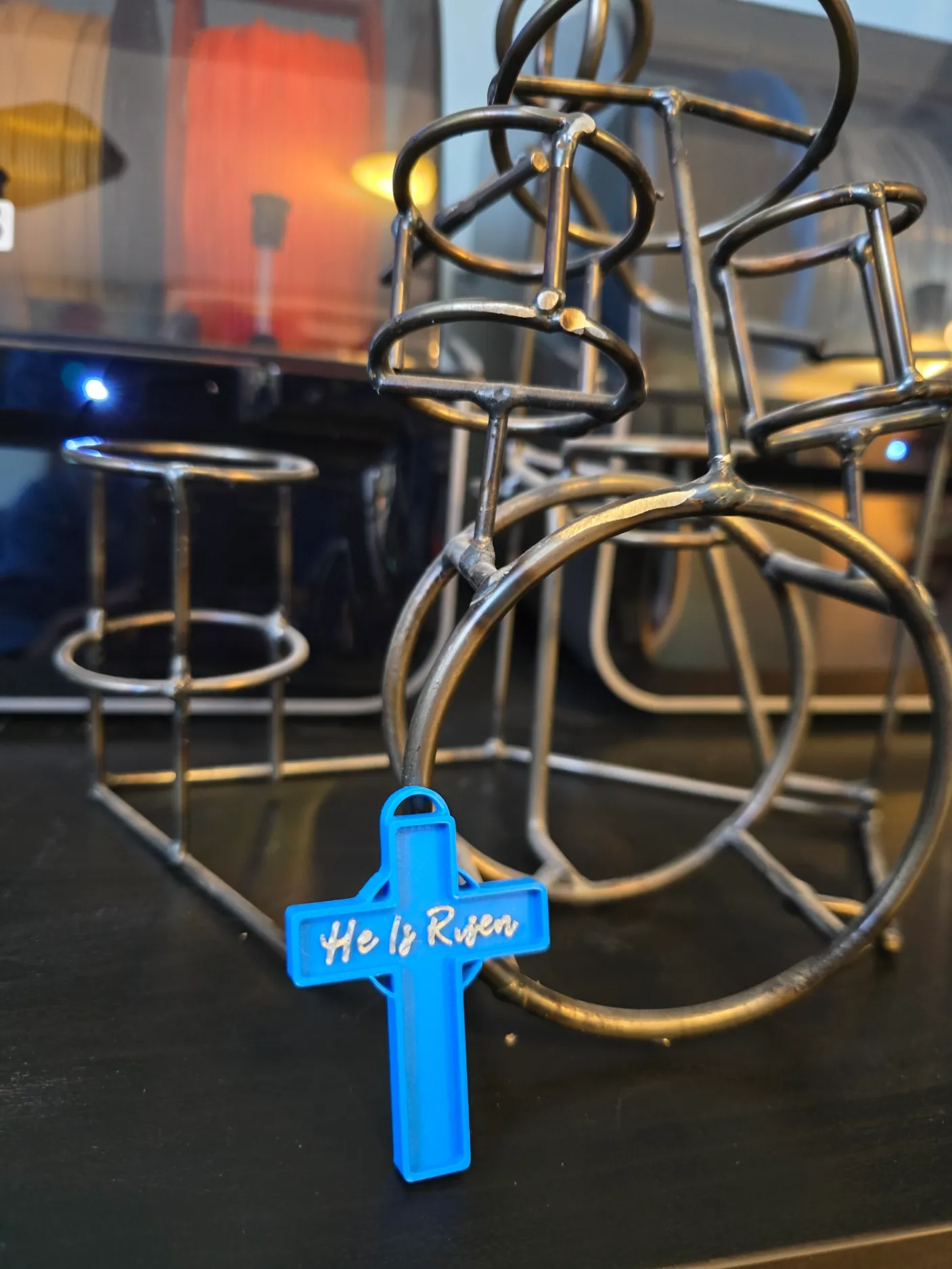 3D Printer Files | 3MF File | "He Is Risen" Cross Keychain Pendant ...