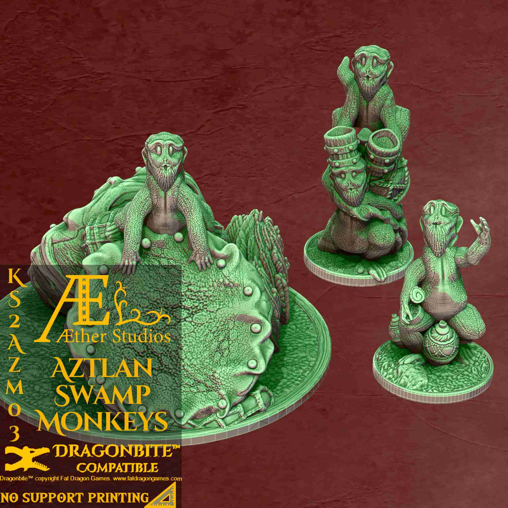 KS2AZM03 - Aztlan Swamp Monkeys | 3D models download | Creality Cloud