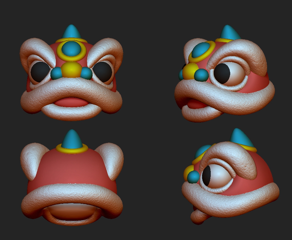 Lion head dance | 3D models download | Creality Cloud