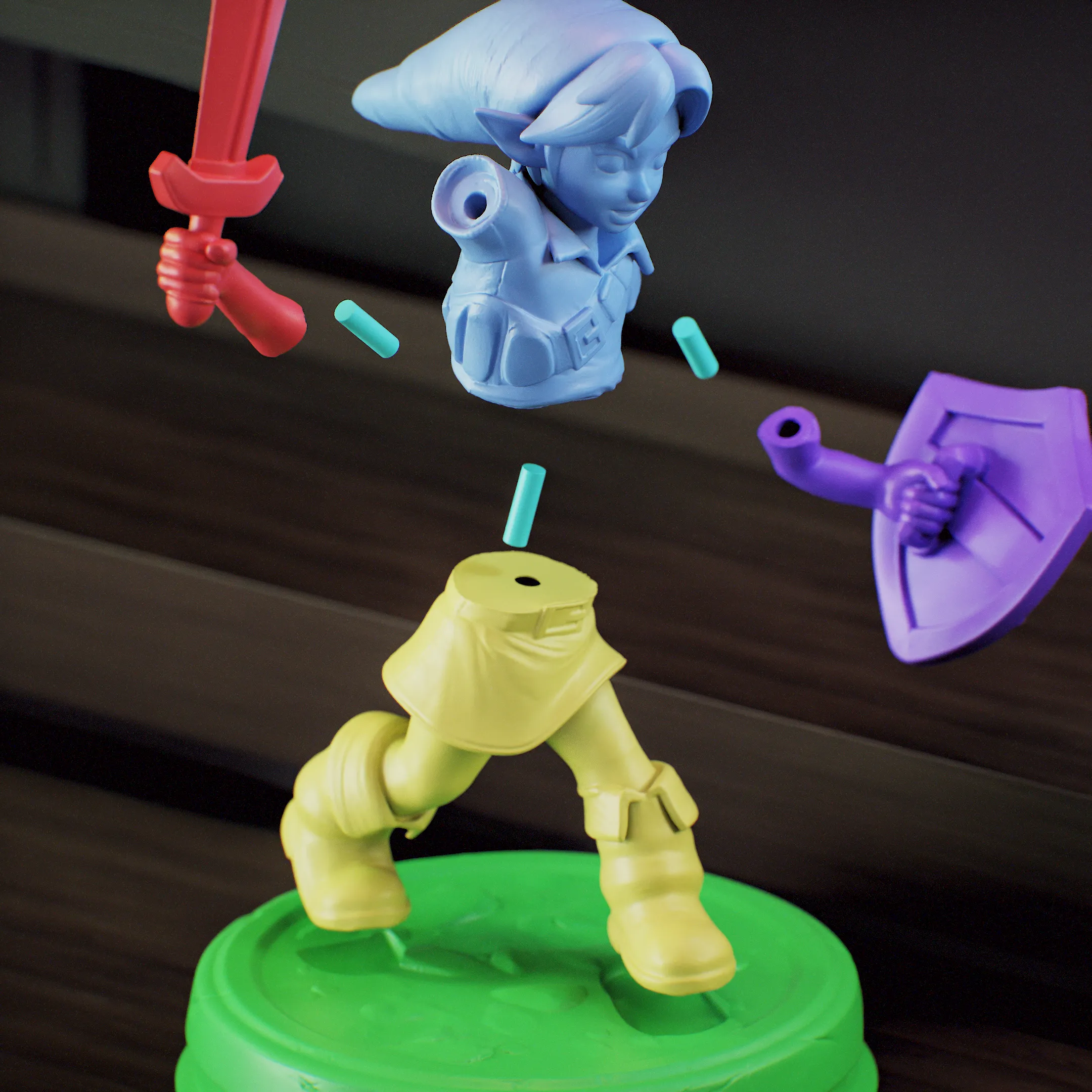 Characters & Creatures STL Download - Young Link of Zelda separated by ...