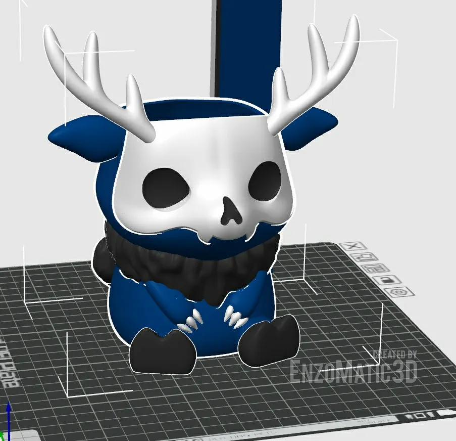 Sculptures & Artworks STL Download - Wendigo Skull Head Monster flower ...