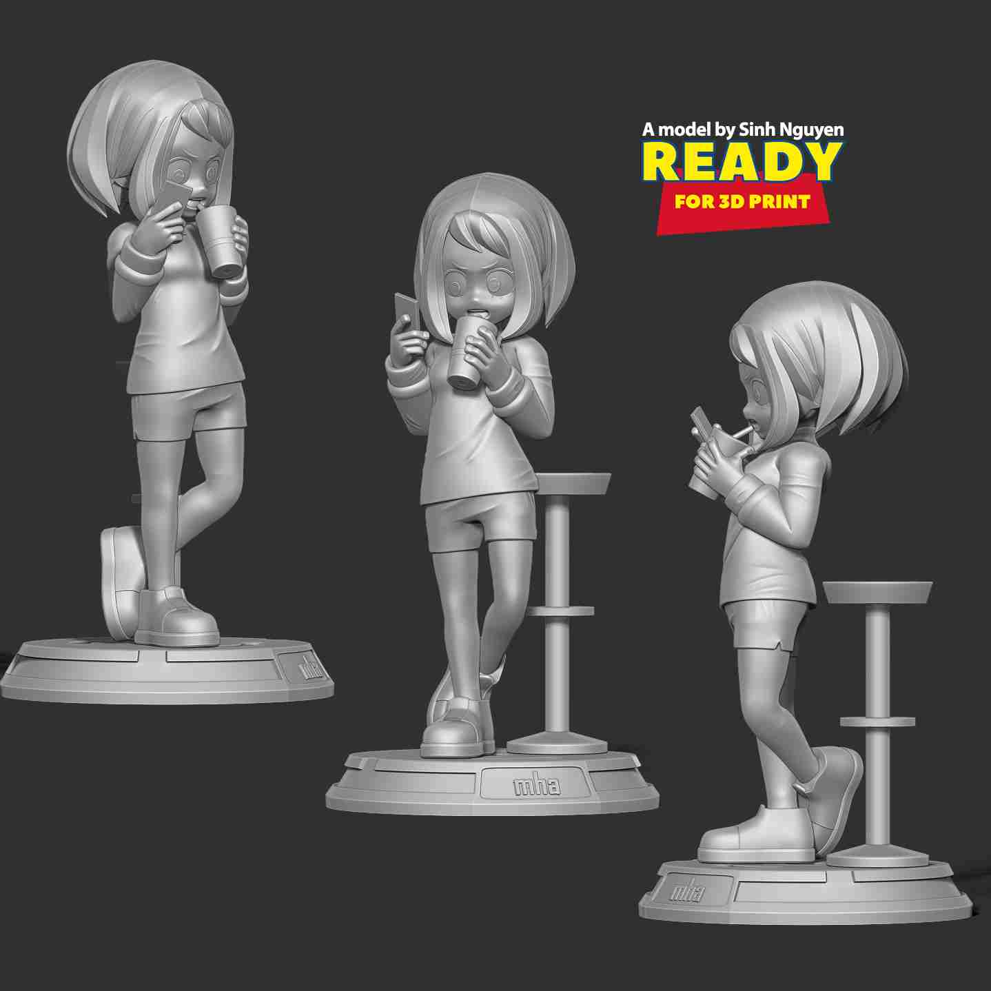 Kid Ochaco Uraraka | 3D models download | Creality Cloud