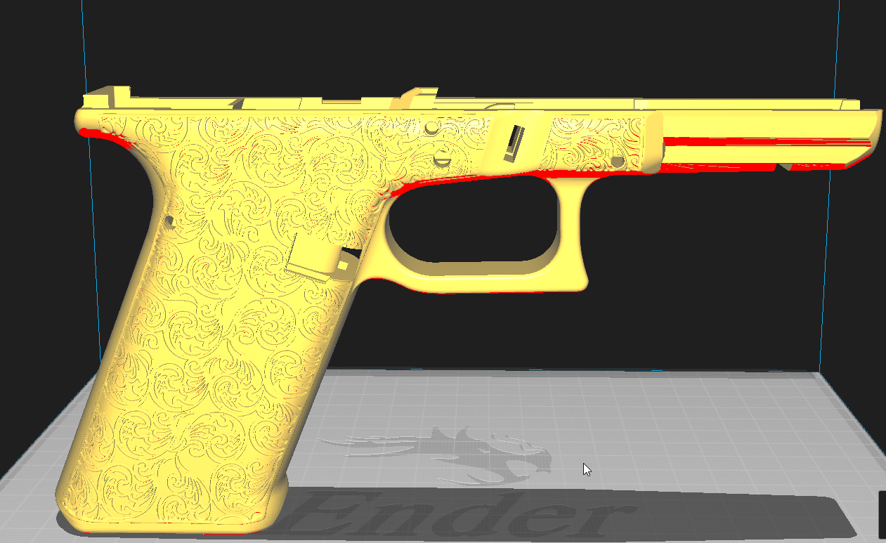 Glock 17 rose stipple | 3D models download | Creality Cloud
