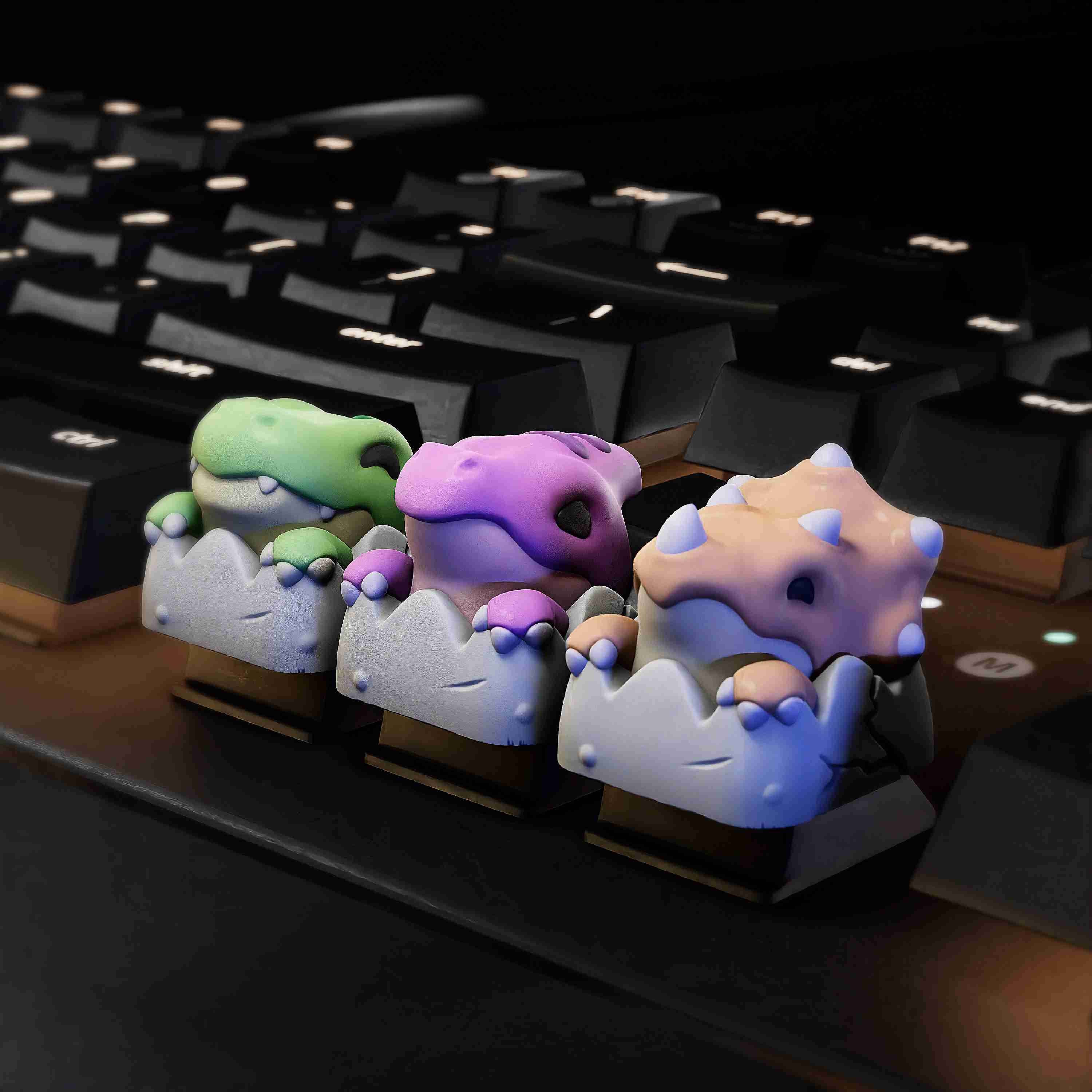 Dinosaur Hatching keycaps - Mechanical Keyboard | 3D models download ...