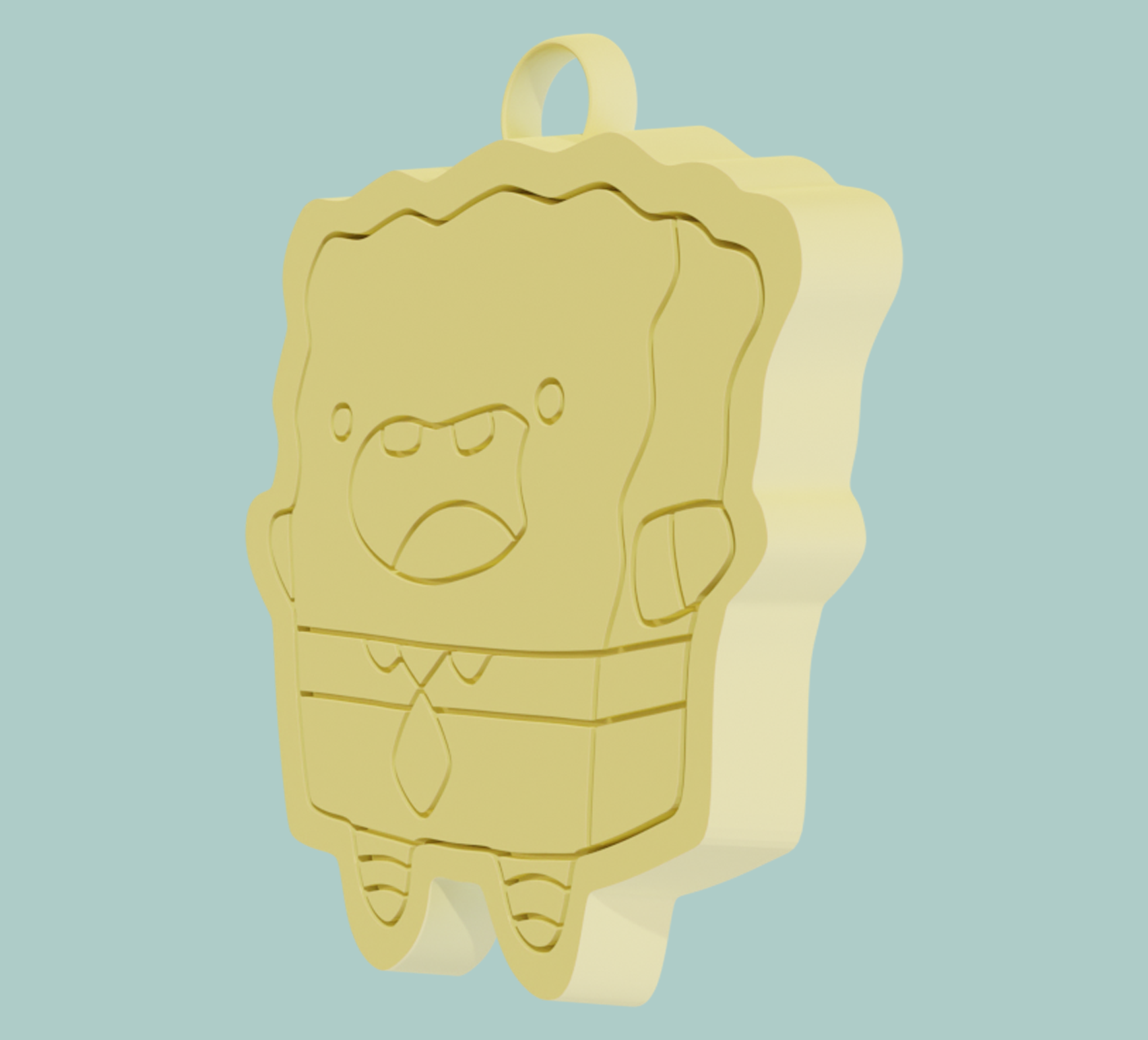SPONGEBOB KEYCHAIN (EASY TO PRINT WITHOUT SUPPORTS) | 3D models ...