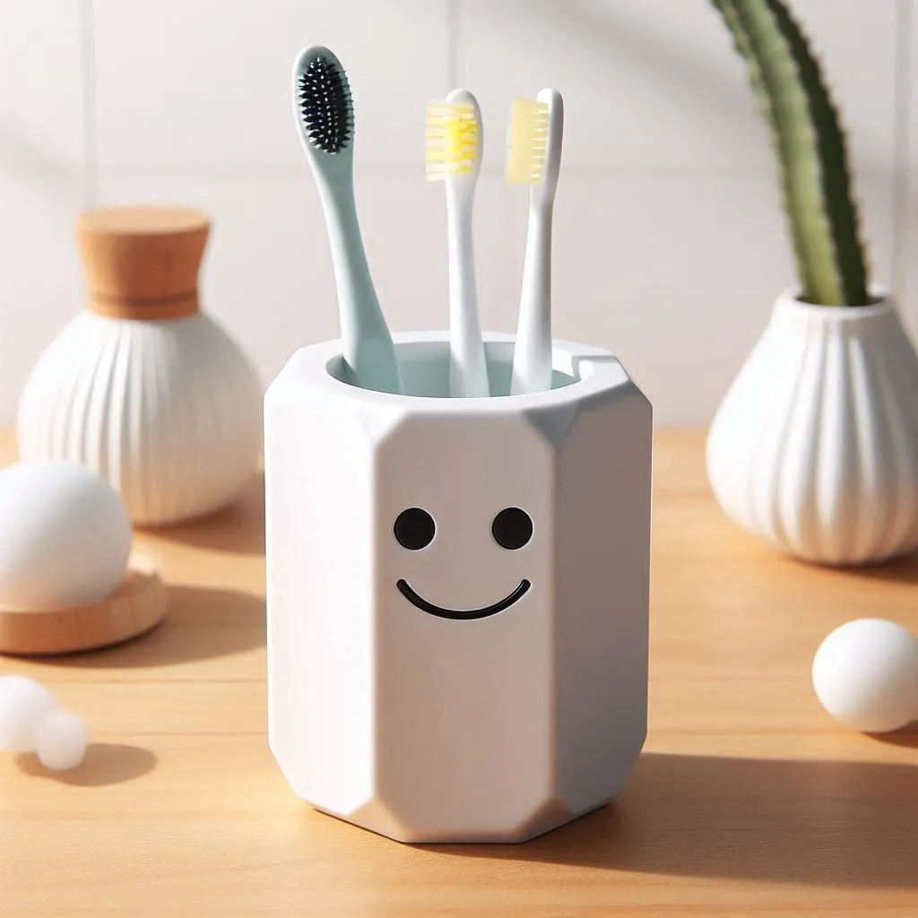 Home Decorations & Ornaments STL Descarga - Cute Toothbrush Holder for ...