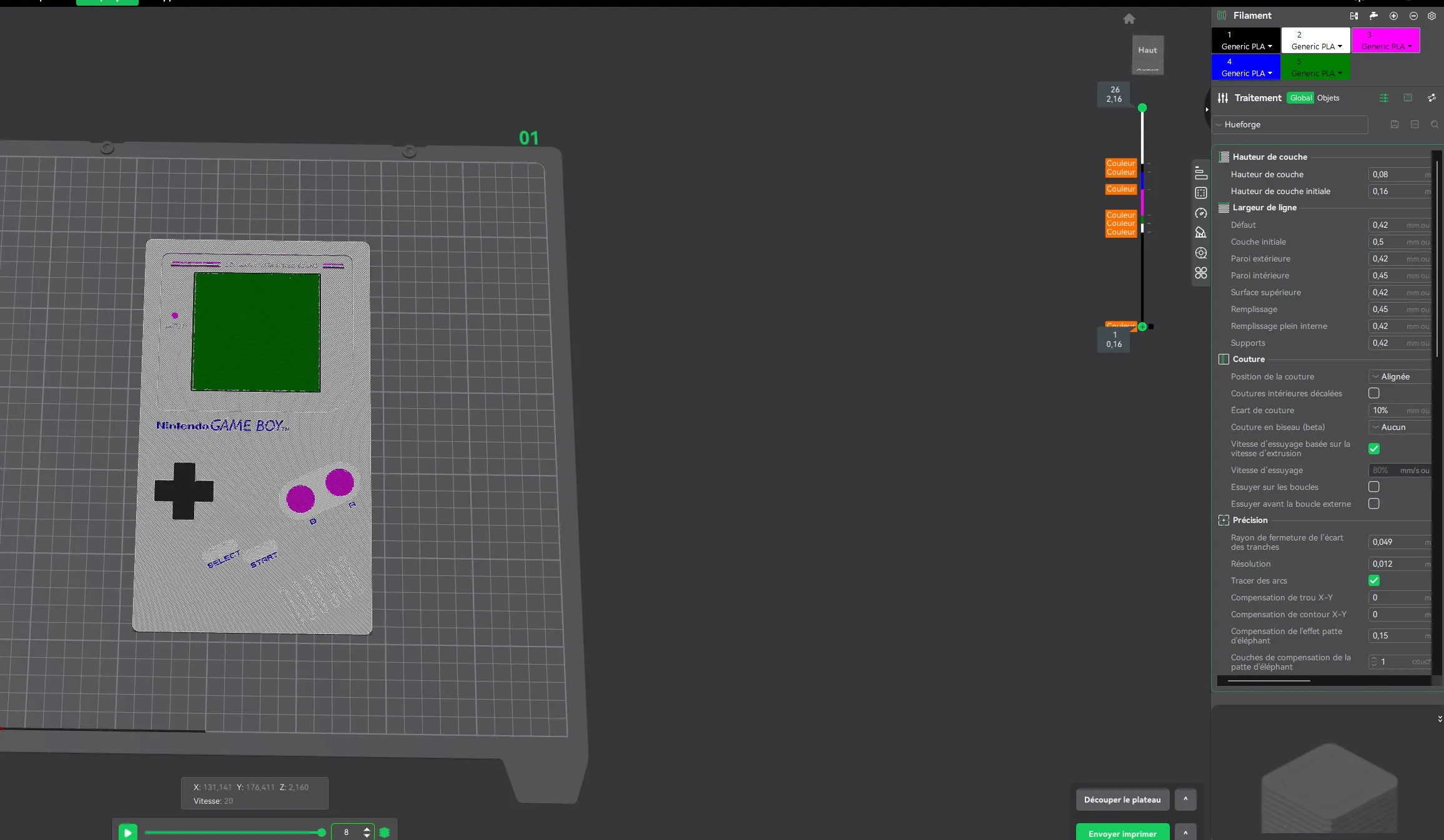 3D Printer Files | 3MF File | Game Boy Hueforge | Creality Cloud