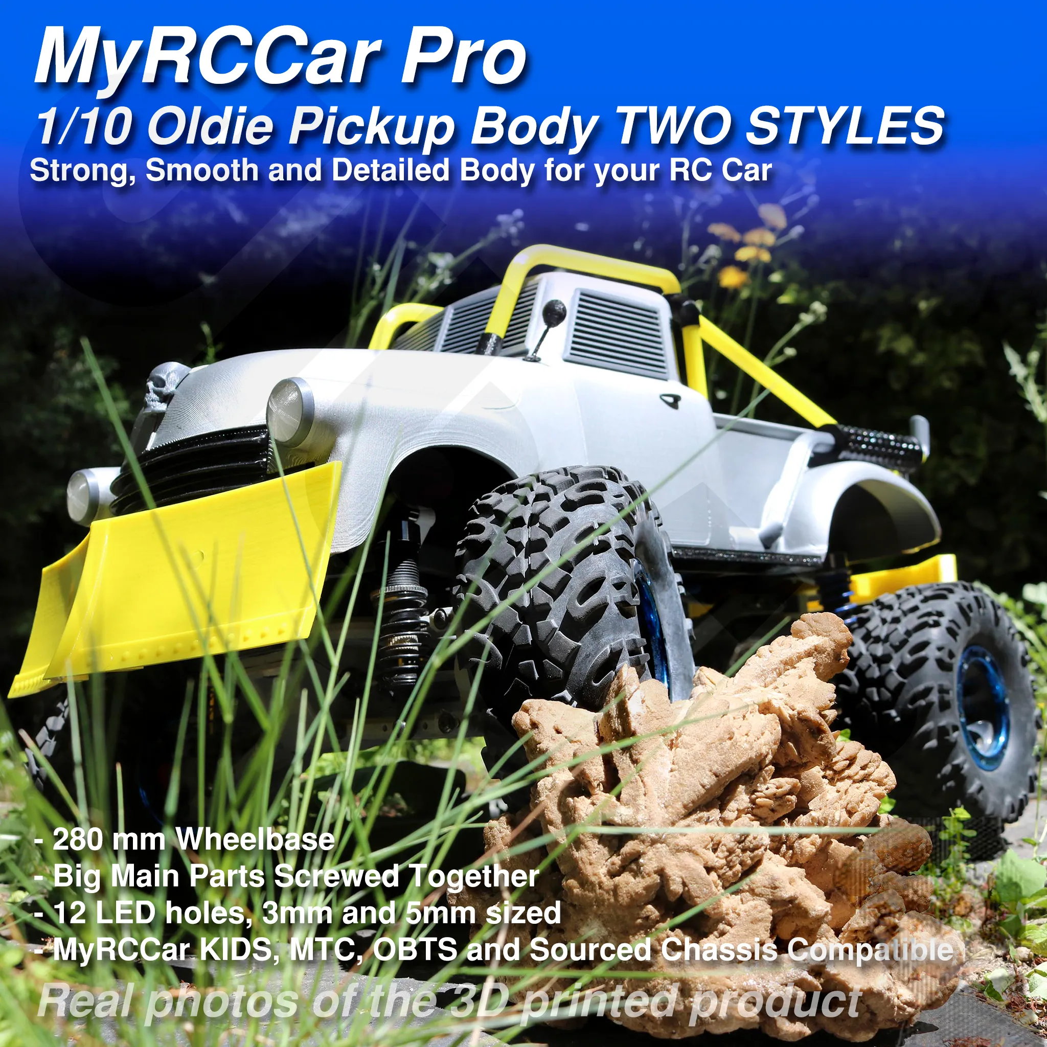 Toys & Games STL Descarga - MyRCCar 1/10 Oldie Pickup Two Styles RC car ...