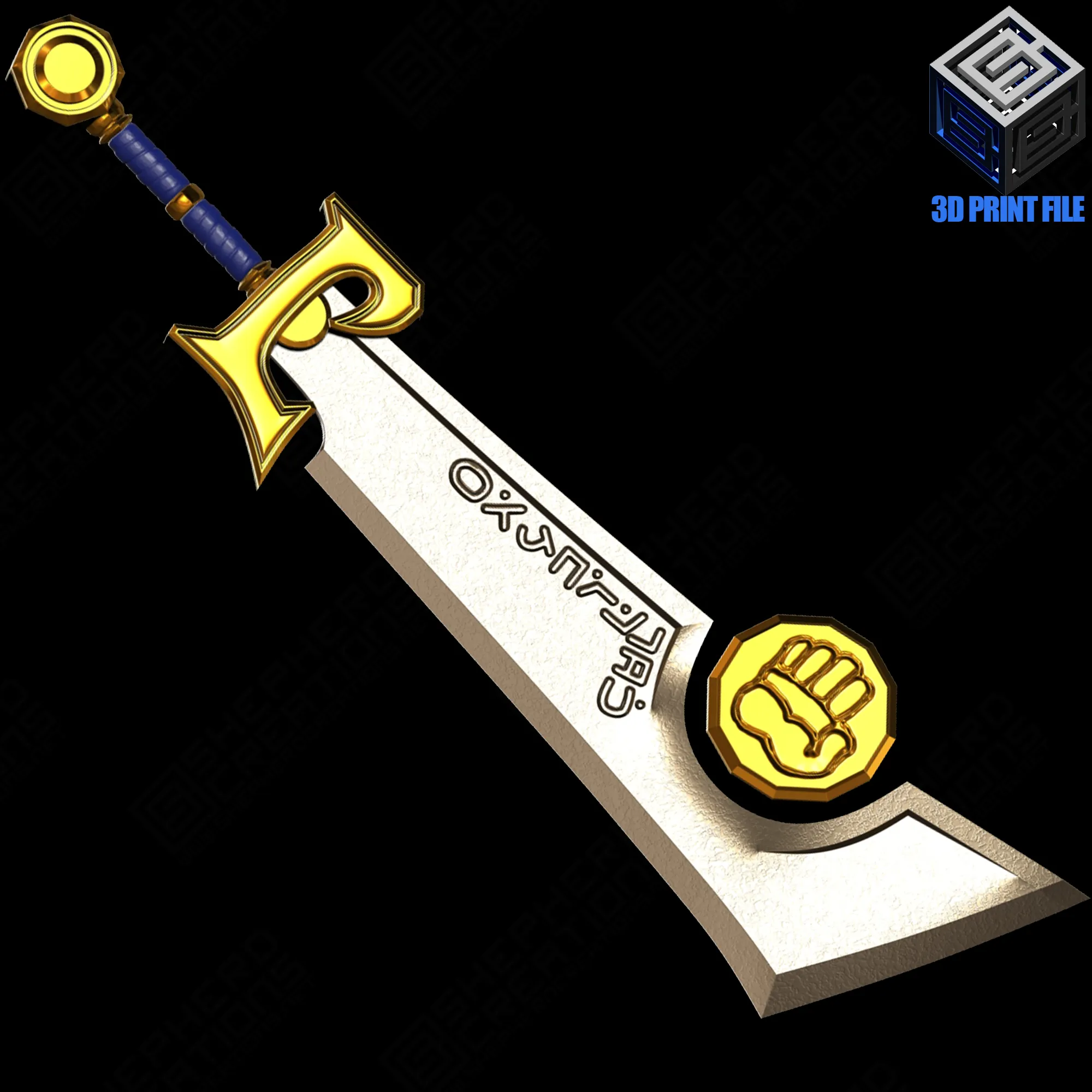 Game Props STL Download - Ashbringer 2 Handed & 1 Handed Sword Warcraft ...
