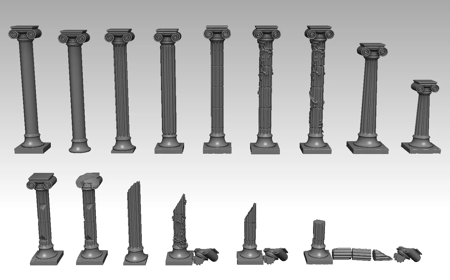 Props & Terrain STL Download - Roman Temple Builderby user2392712116