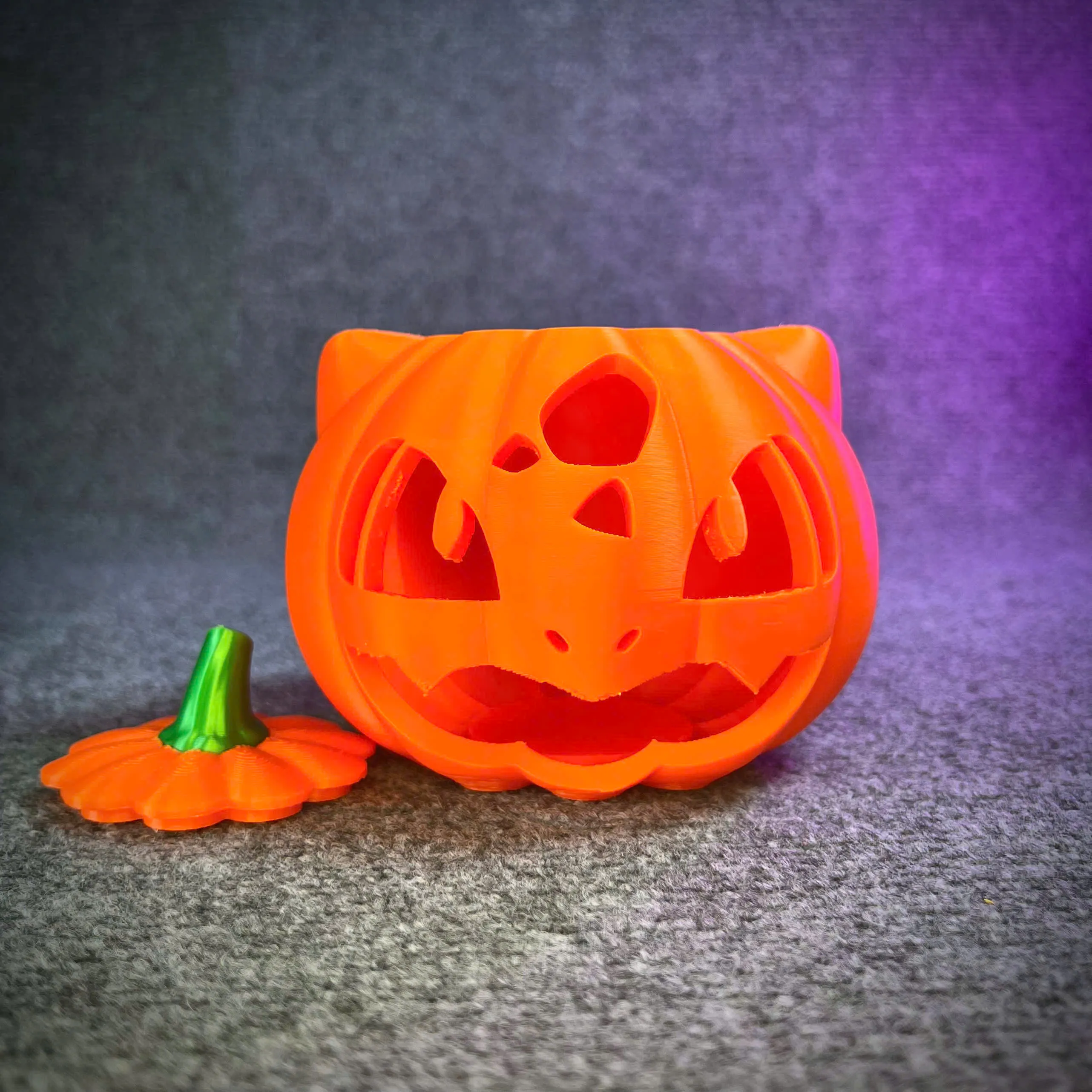 Halloween Pumpkin Bulbasaur - STL & 3mf Multicolor | 3D models download ...