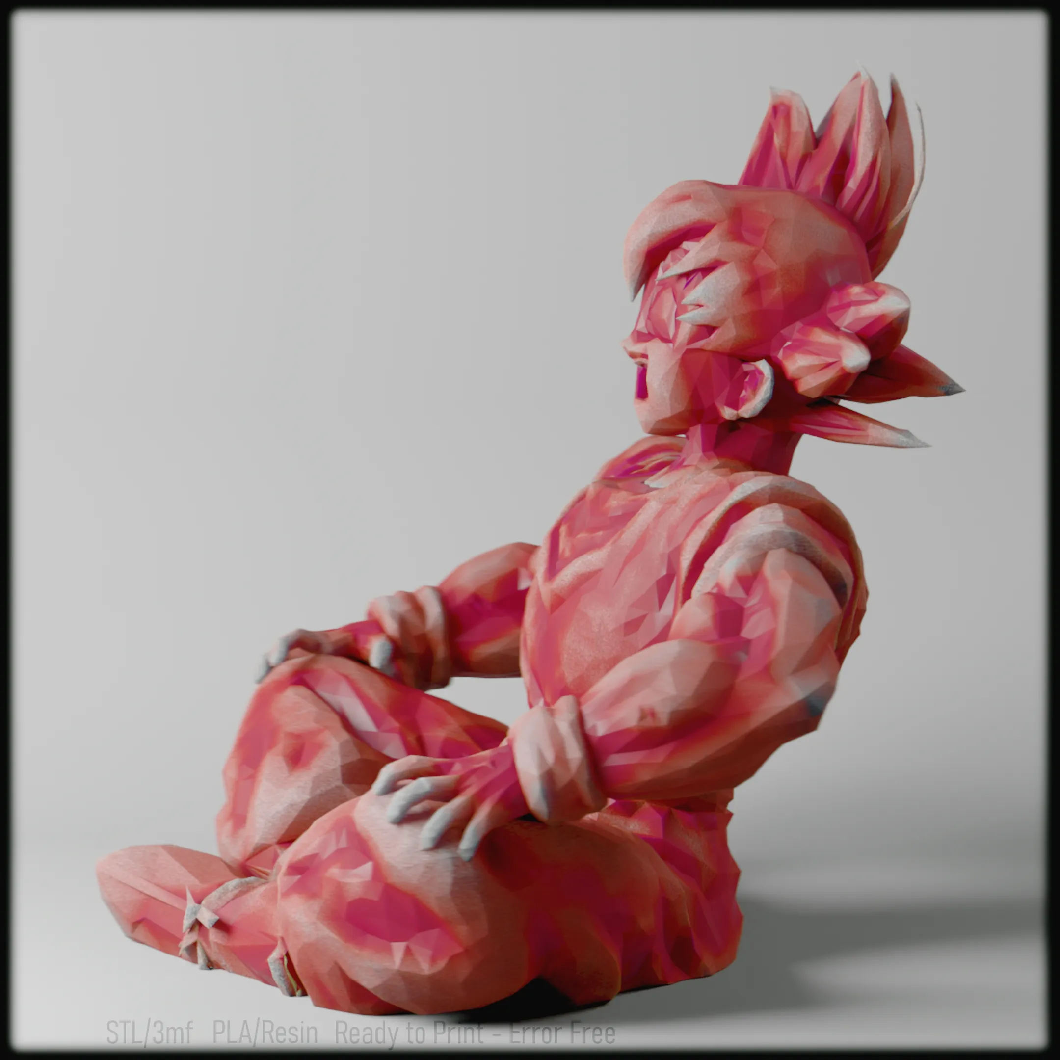 3D Printer Files | 3MF File | Goku Low Poly Fan Art | Creality Cloud