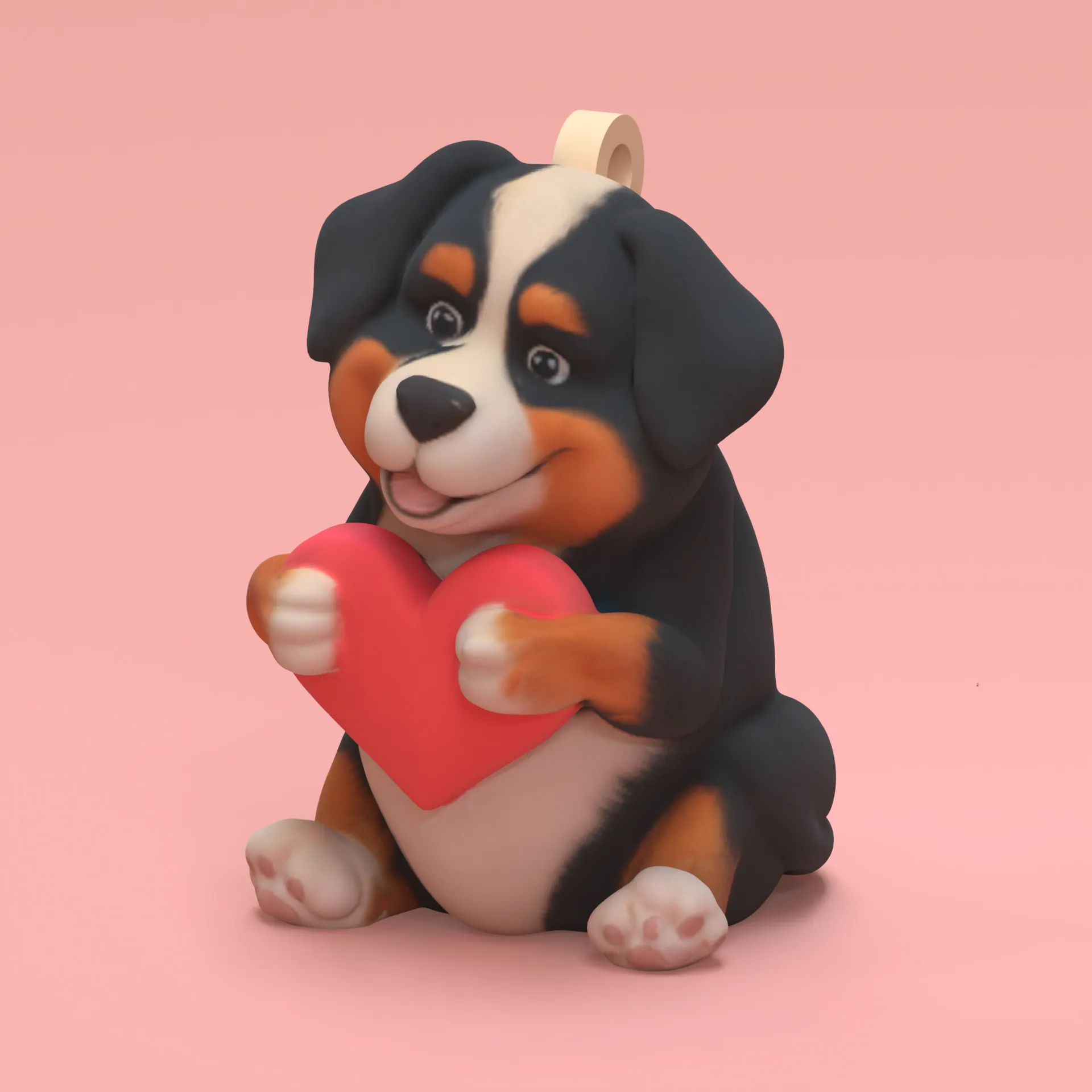 Other STL indir - cute Bernese Mountain Dog valentine heart Keychain ...
