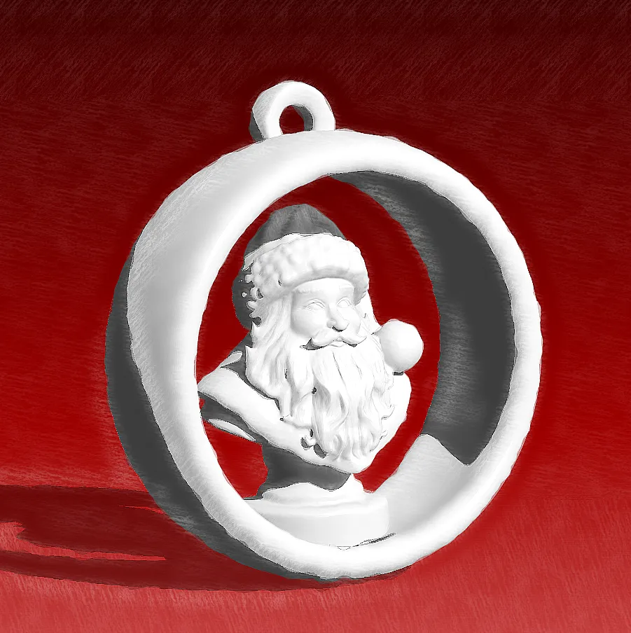 Hanging Santa Ornament - print in place | 3D модели скачать | Creality ...