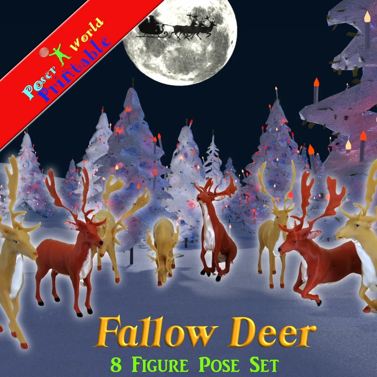 Introducing Fallow Deer 8 Figurine Pose Set with bonus scene | Creality ...