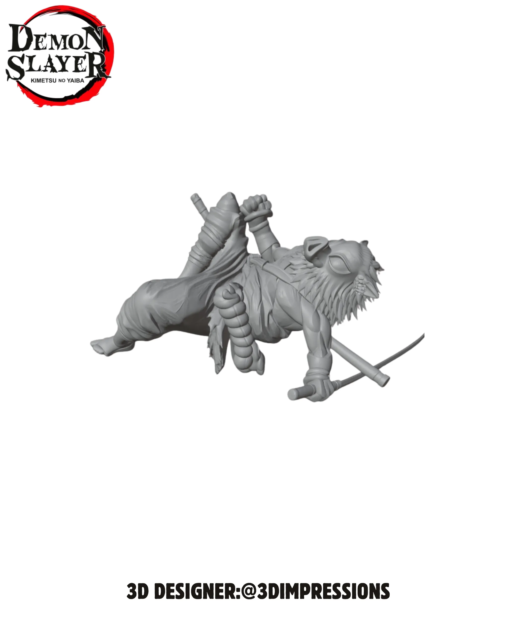 Characters & Creatures STL Download - Inosuke Hashibira Version 1by ...