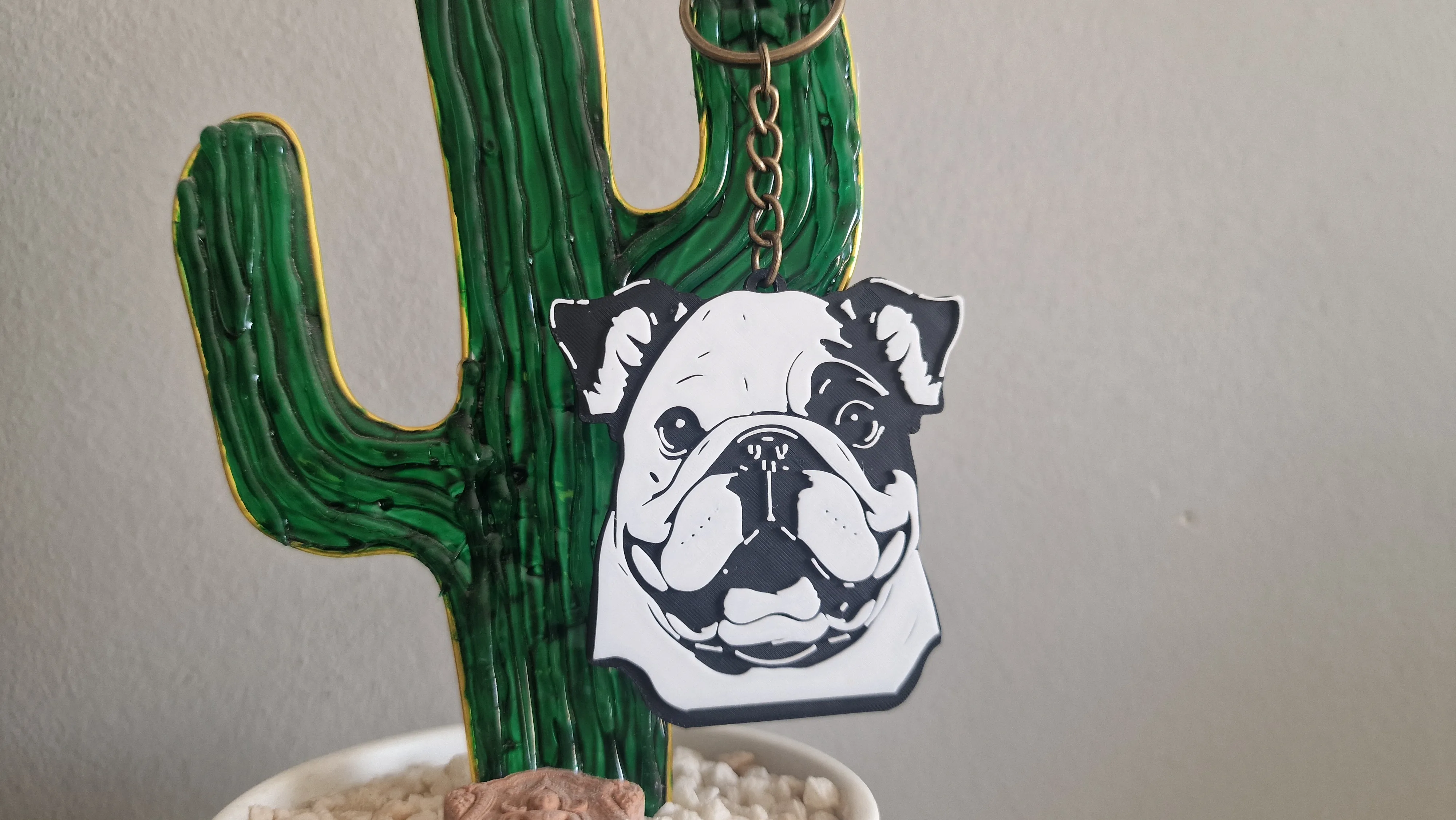Jewelry & Accessories STL Download - Llavero Bulldogby Cruz Luck 3d