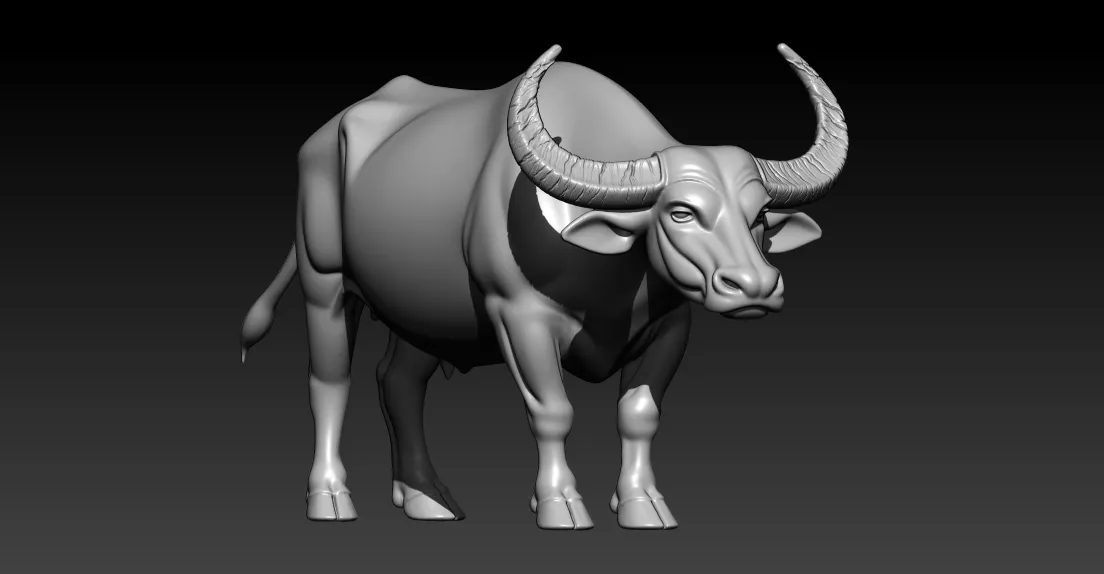 3D Printer Files | 3MF File | Buffalo model - water buffalo statue - 3D ...