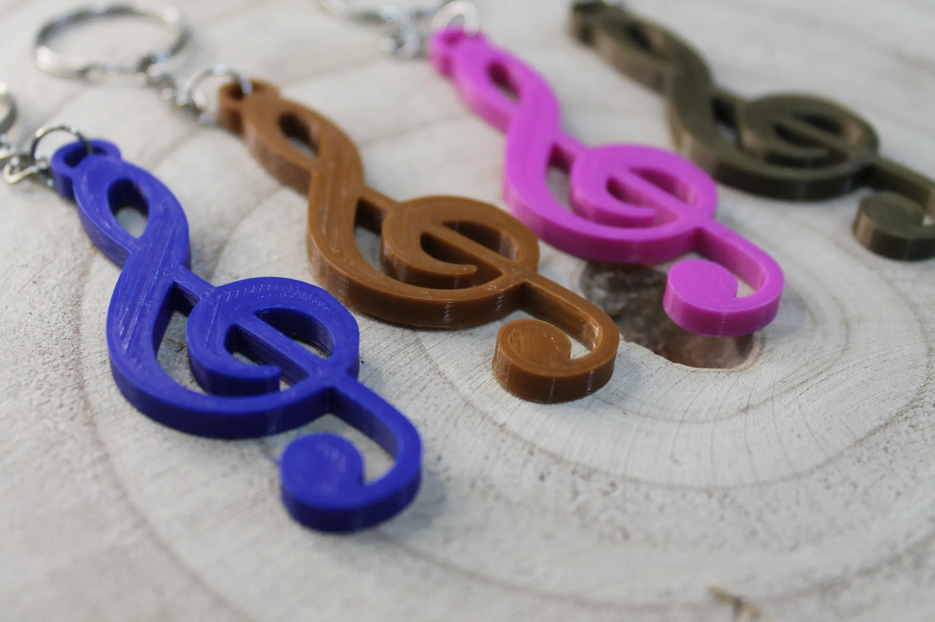 Jewelry & Accessories STL Download - TREBLE CLEF KEYCHAIN / LLAVERO ...