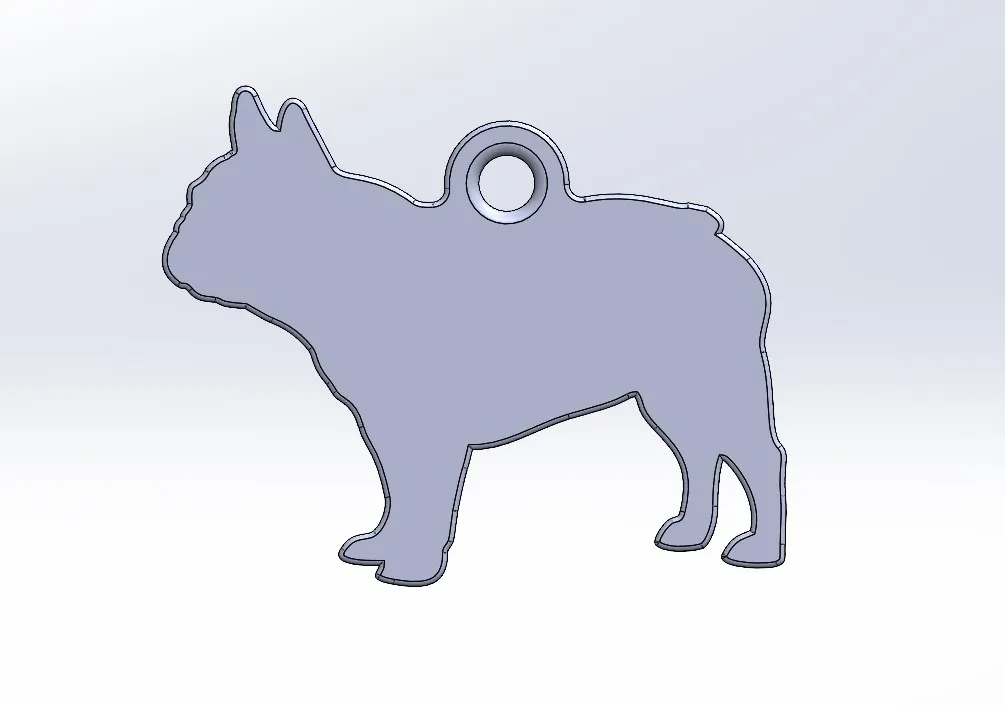 Jewelry & Accessories STL Download - French Bulldog silhouette ...