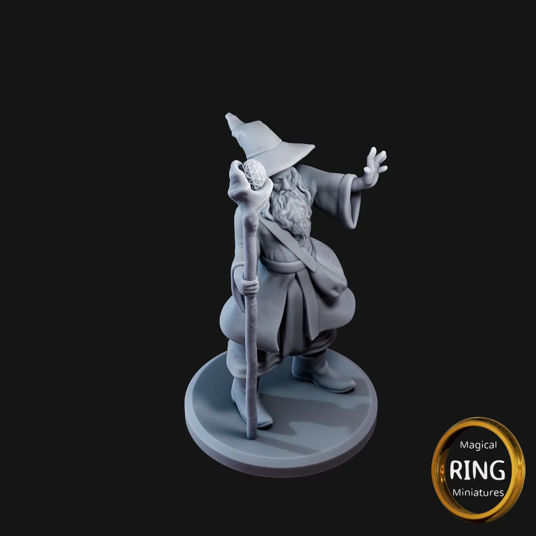 Characters & Creatures STL Descarga - Wizard - MagicalRINGMiniature