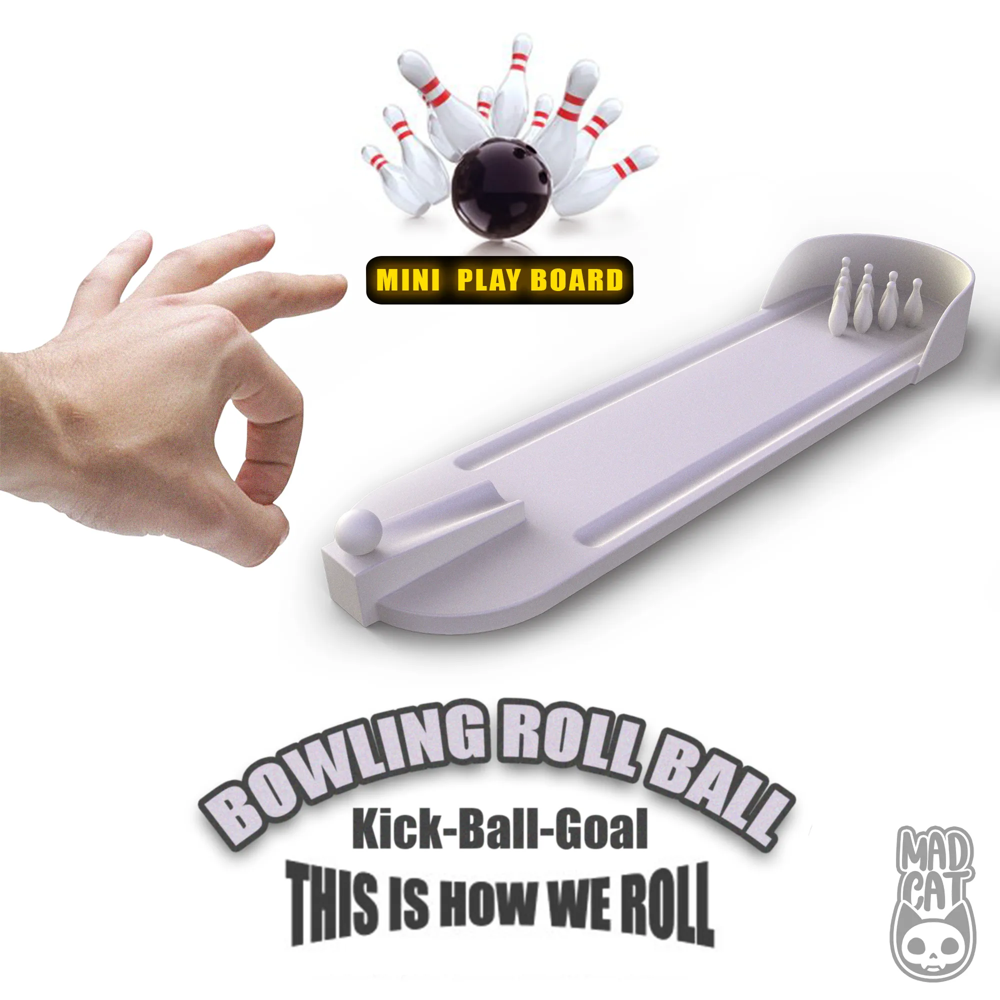 BOWLING GAME MINI FUN BOARD: PLAY ANYTIME ANYWHERE | 3D models download ...