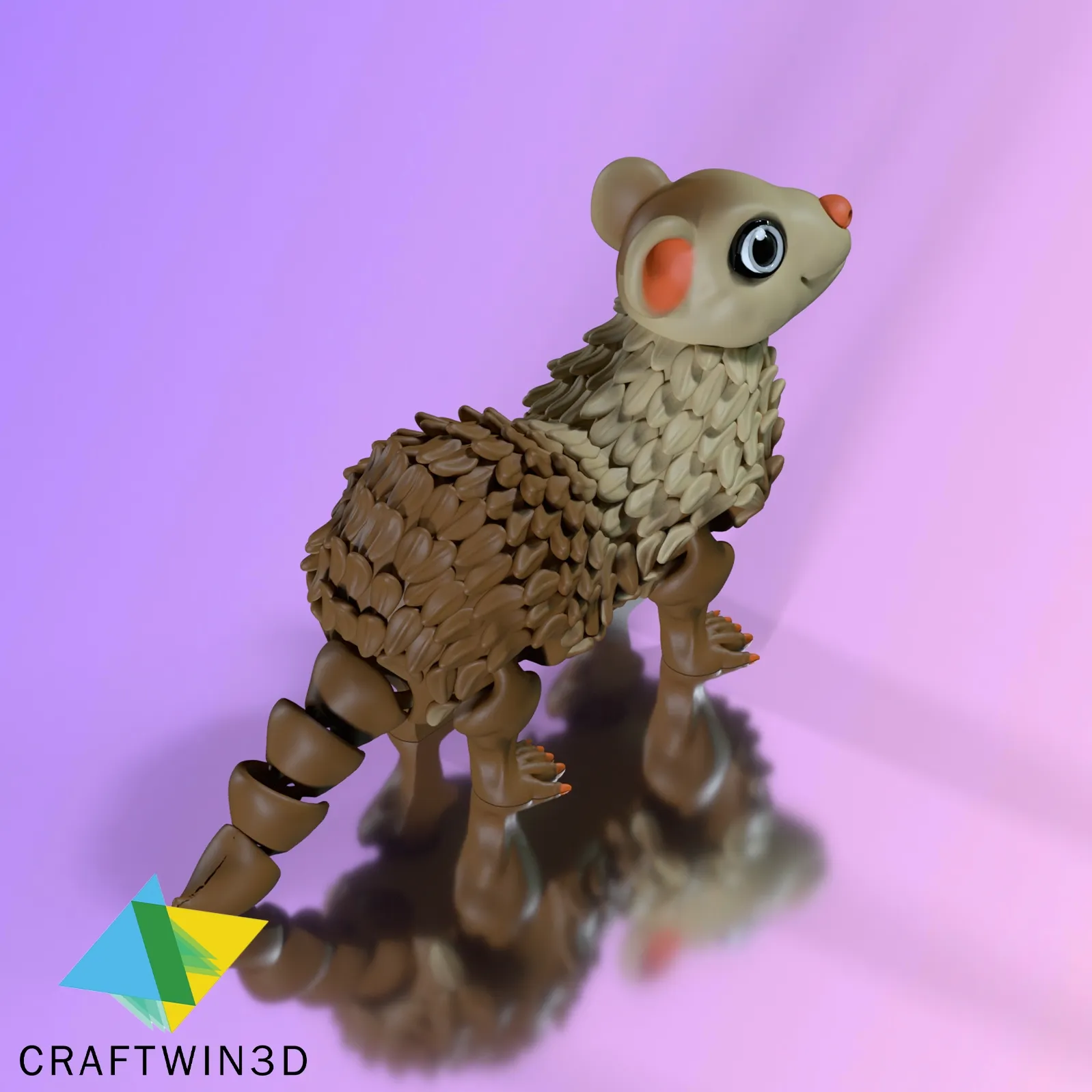 3D Printer Files | 3MF File | Print in place Flexy ferret no support ...