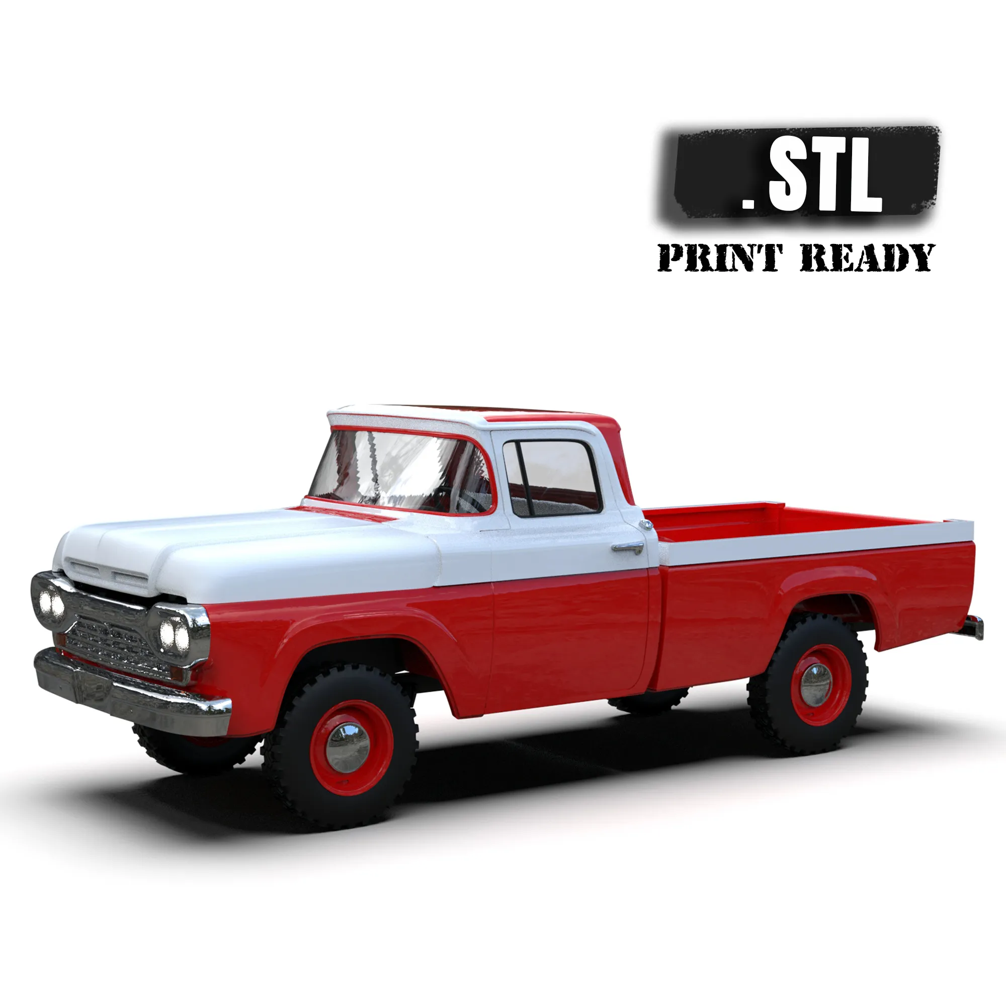 Vehicles & Machinery STL Download - Old Pickup F100 3D print model, STL ...