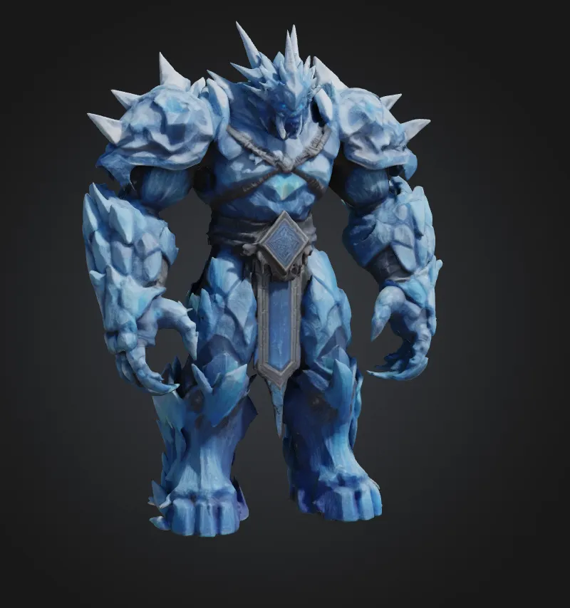 Other STL Download - ice golem boss game rpgby Warjacob