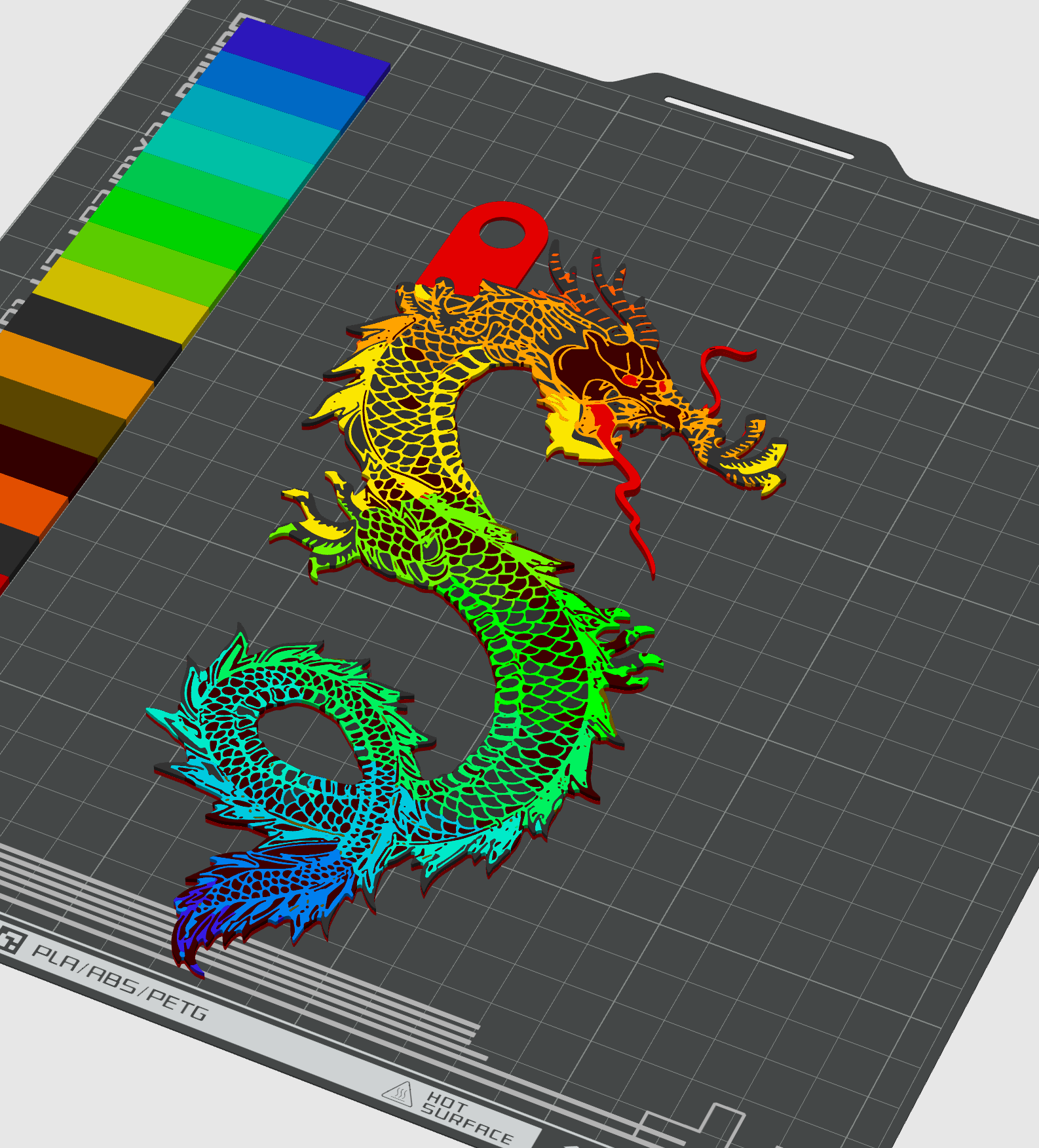 Jewelry & Accessories STL Download - Rainbow dragon epic keychain easy ...