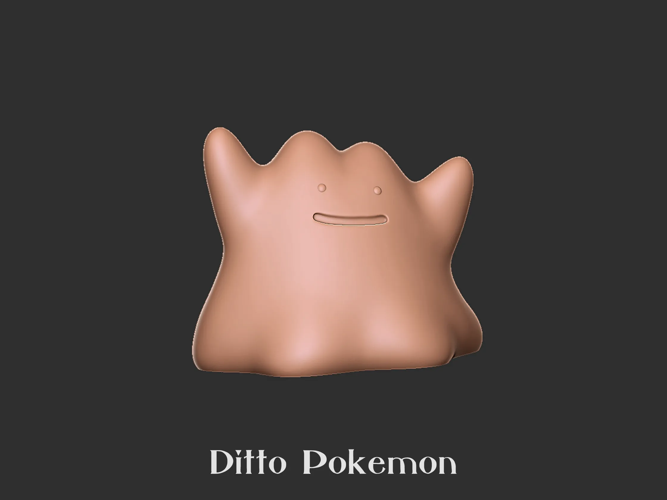 Characters & Creatures STL Download - Ditto pokemon 3d print modelby ...