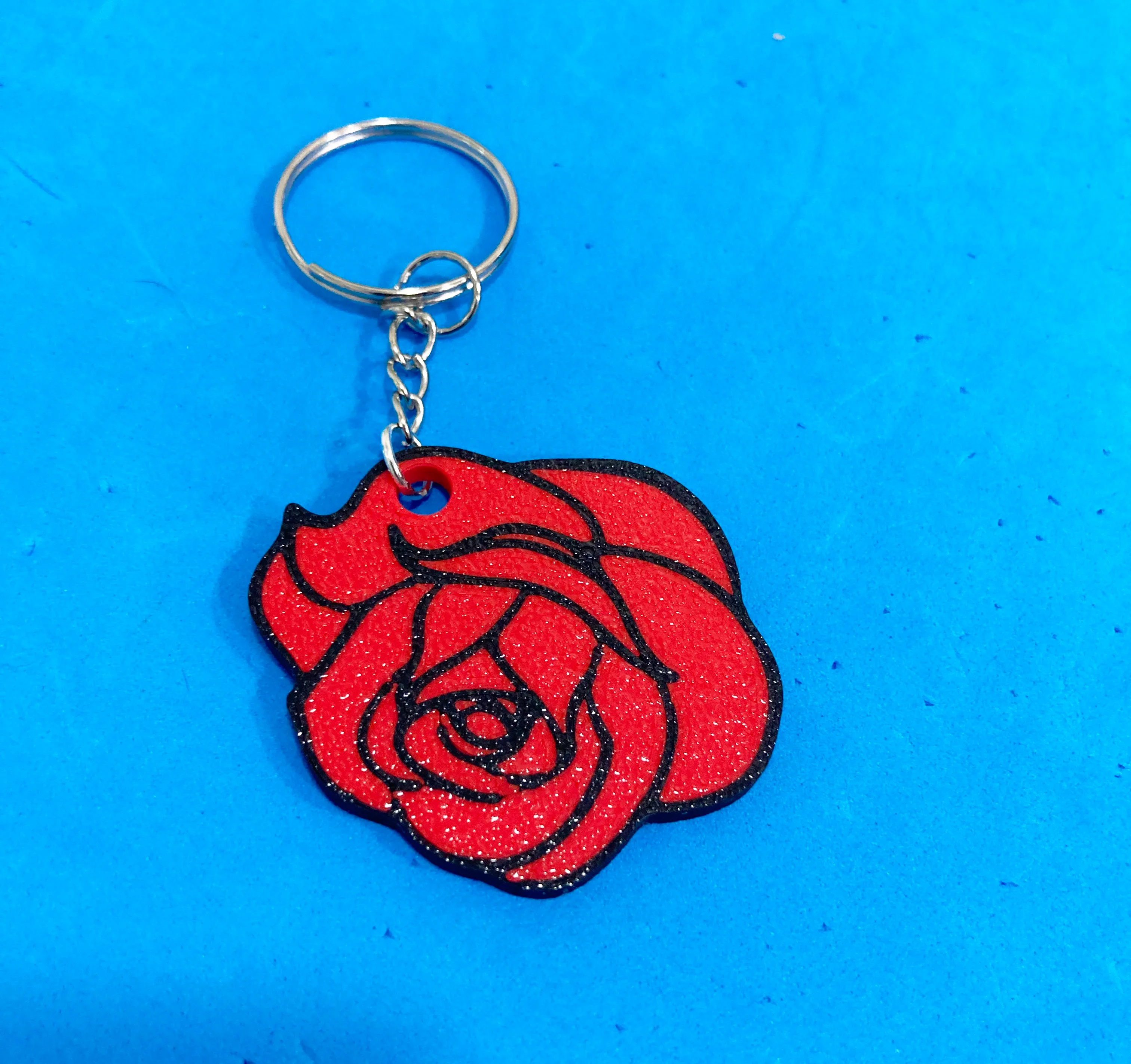 Jewelry & Accessories STL Download - ROSE KEYCHAIN / LLAVERO ROSAby ...