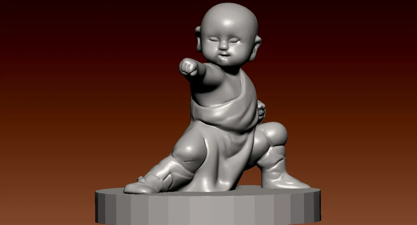 Characters Creatures Stl Download Monk Statue Decoration 3d