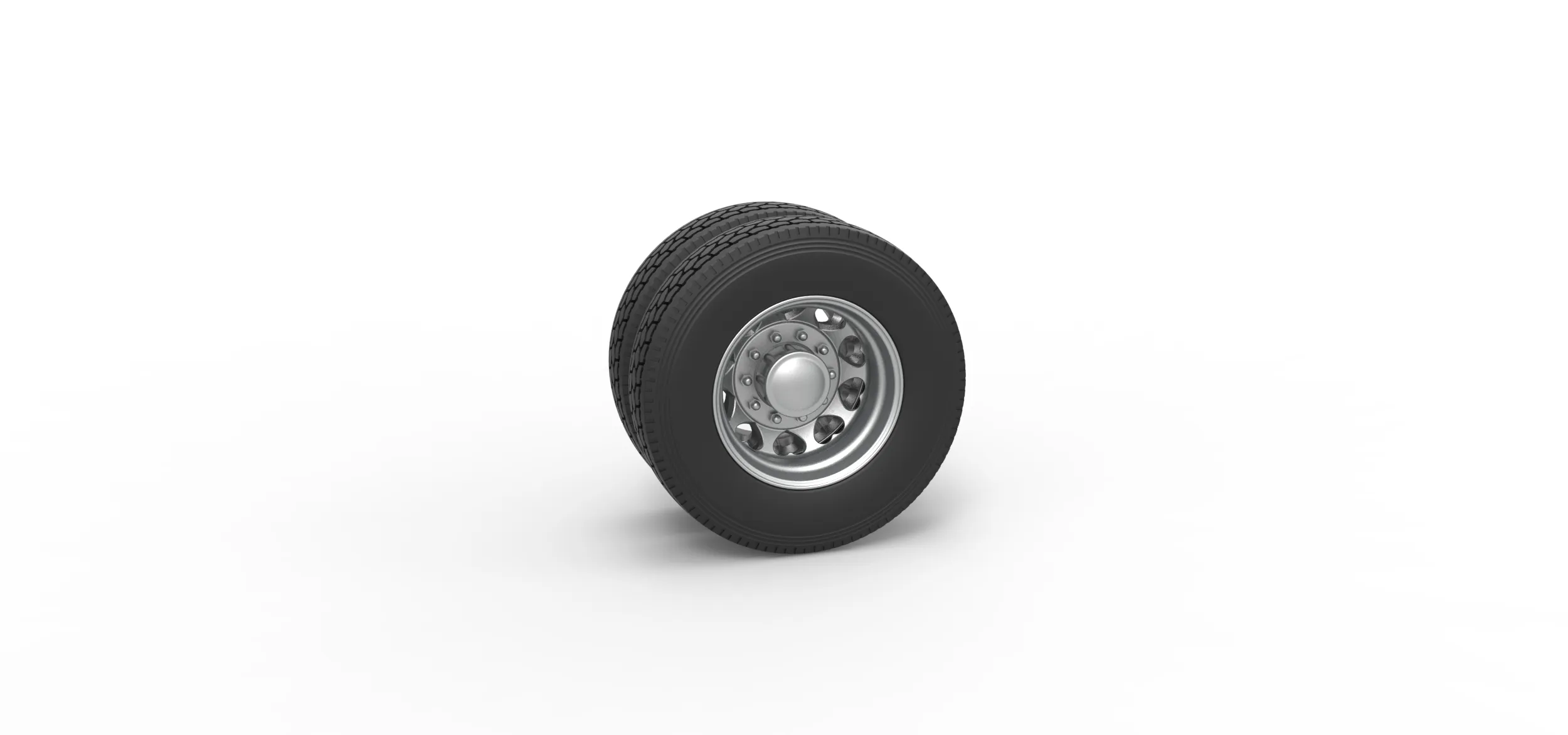 Vehicles & Machinery STL Download - Rear custom wheel of semi truck ...