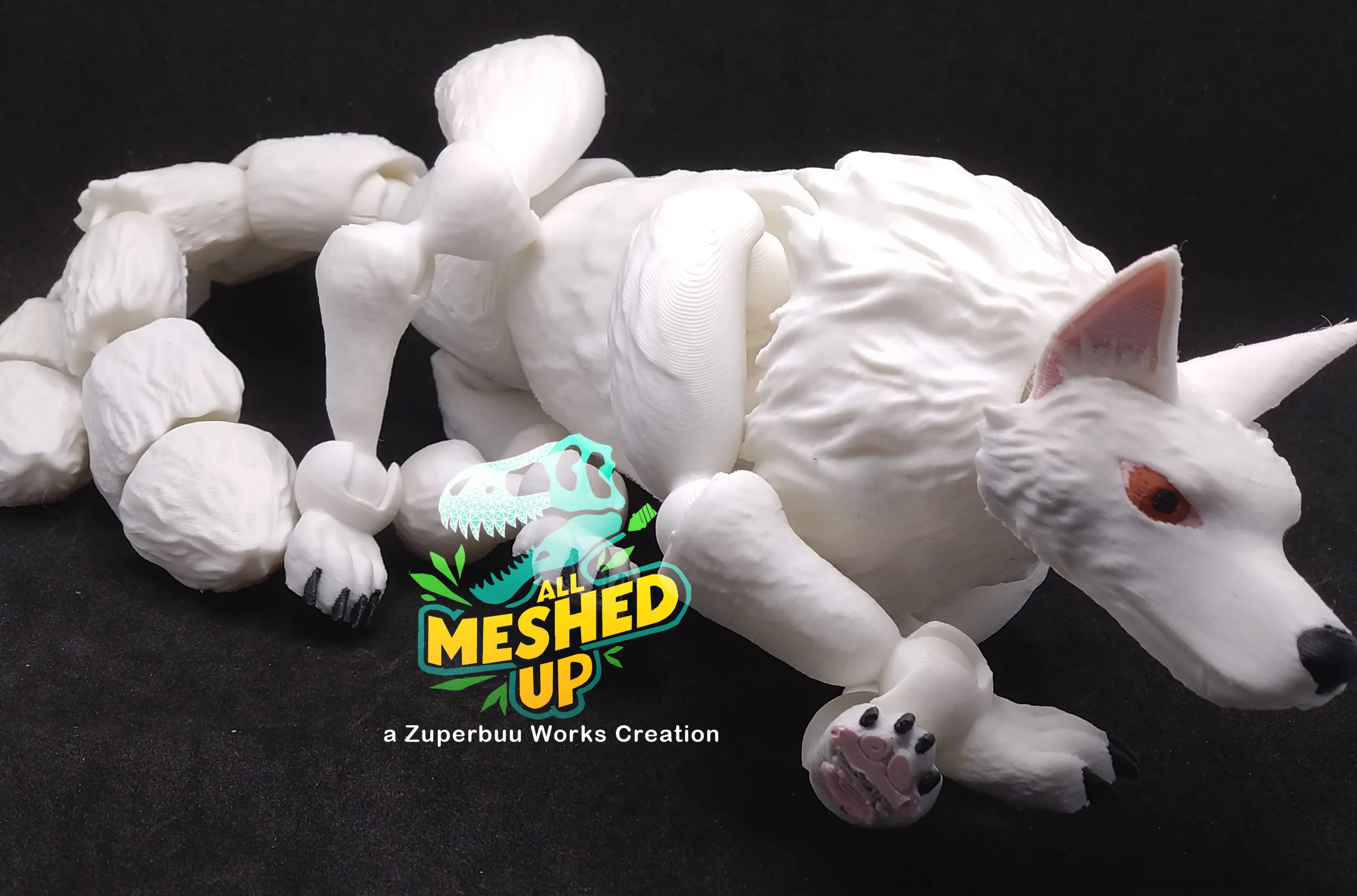 Toys & Games STL ダウンロード - Articulated Mystical Moro Wolf Toy - Zuperbuu