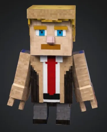 Characters & Creatures STL Download - Minecraft Donald Trumpby Randaii
