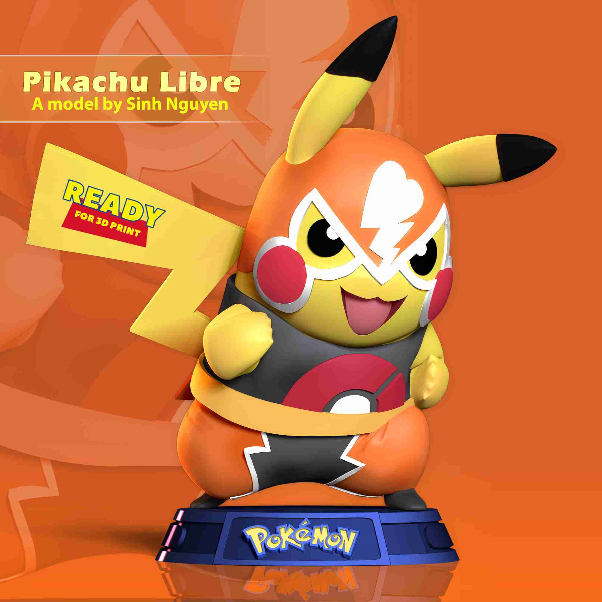 Pikachu Libre | 3D models download | Creality Cloud