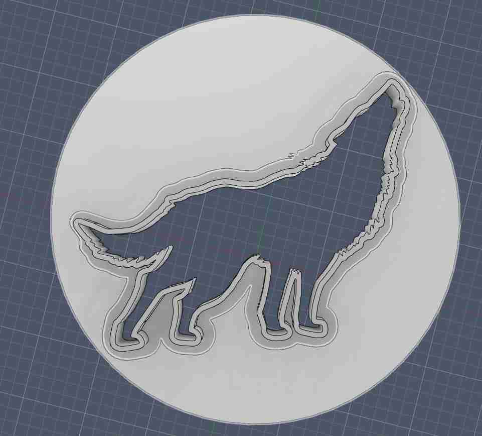 Howling Wolf Cookie Cutter | 3D models download | Creality Cloud