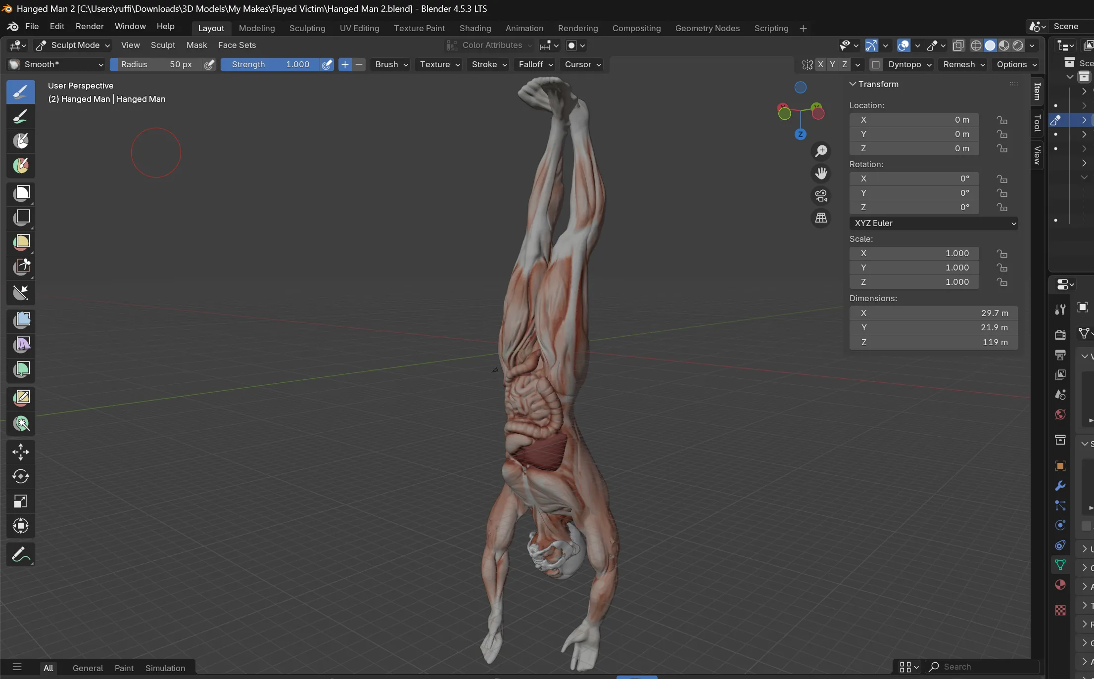 Props & Terrain STL Descarga - Flayed & Hanged Human Ideal for Horror ...