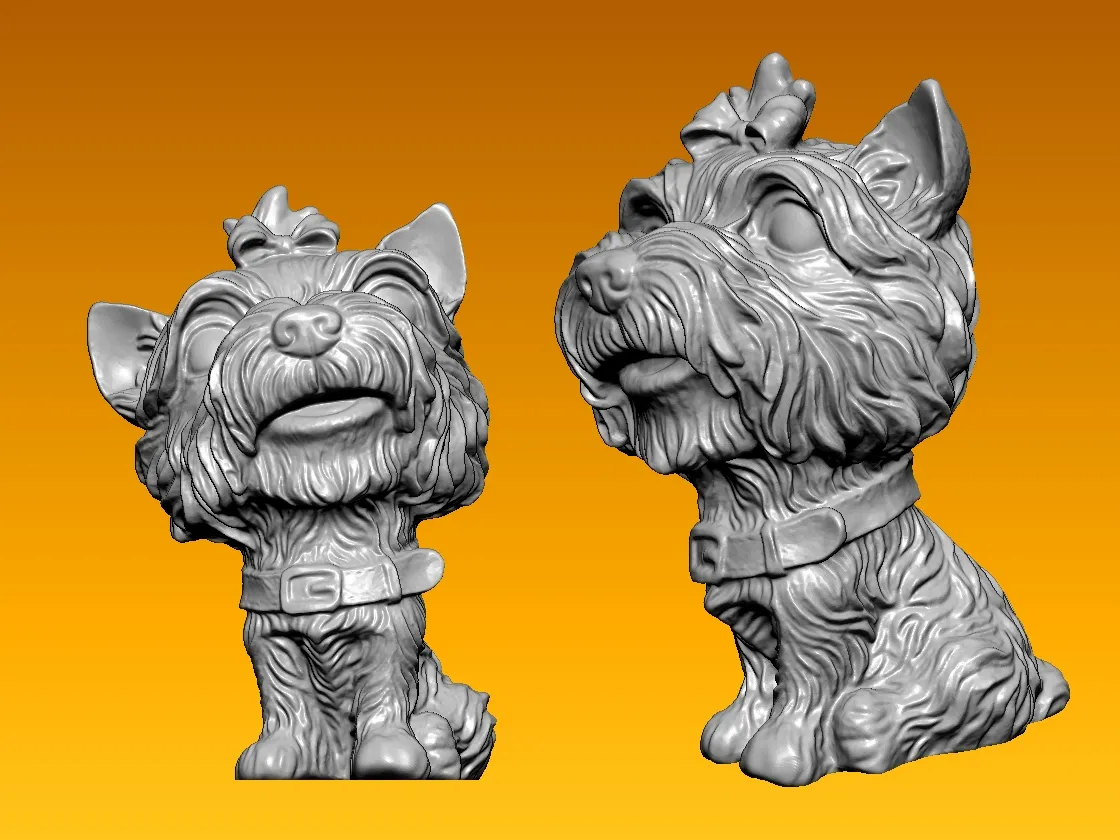 Characters & Creatures STL Download - Little Yorkie dog- 3D printby ...