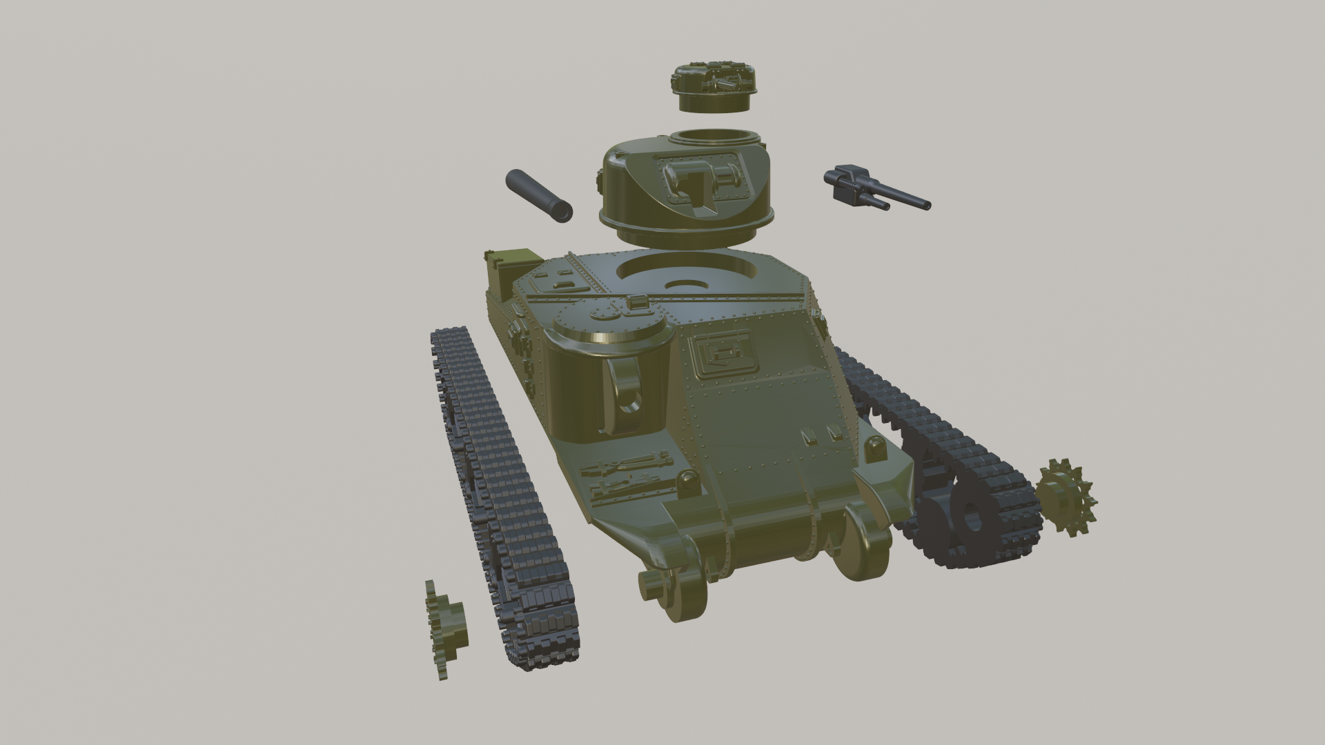 M3 Lee Medium Tank (US, WW2) | 3D models download | Creality Cloud