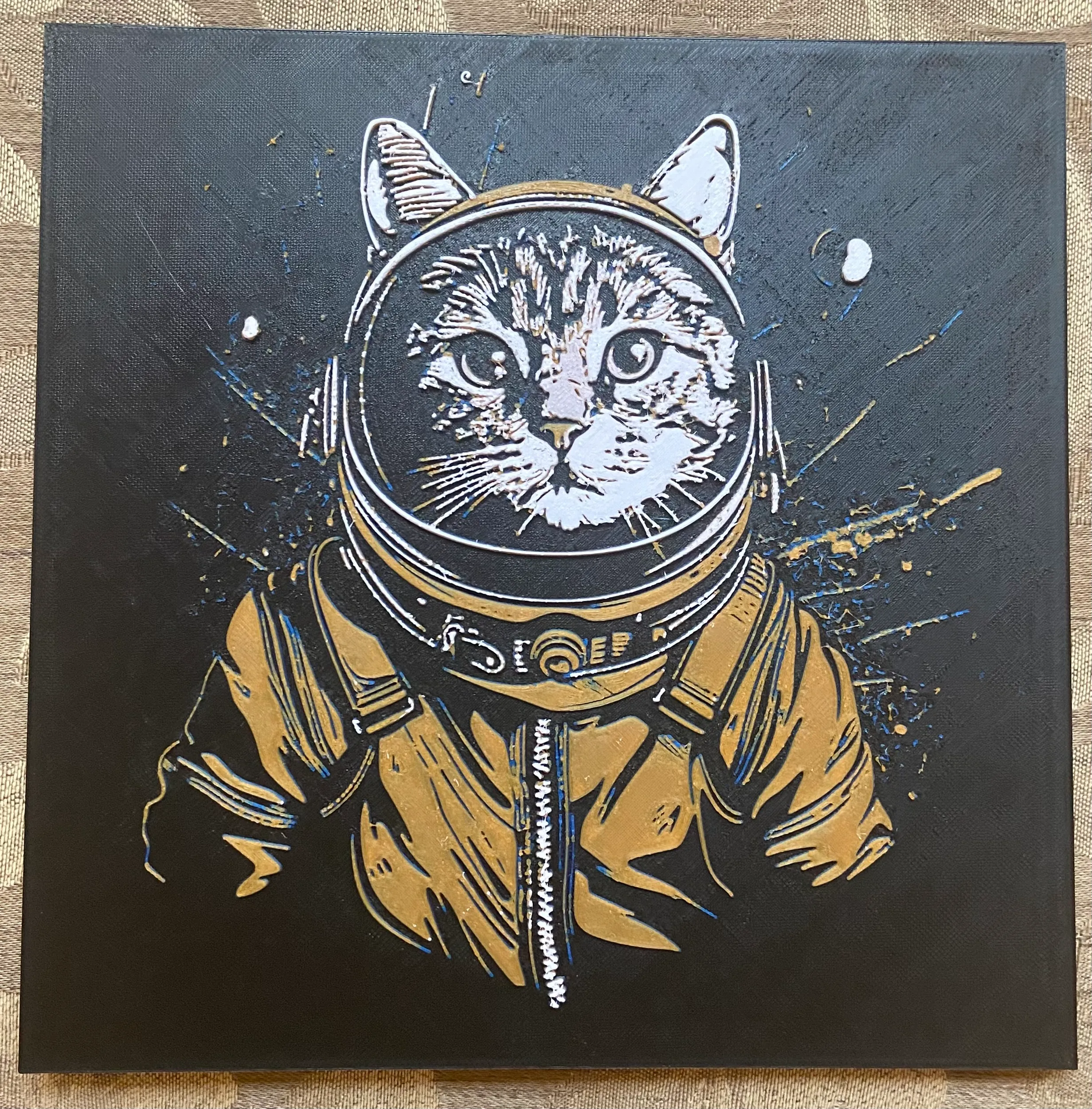 Free Digital Art STL Download - AstroCat - HueForge Paintingby EZ2900