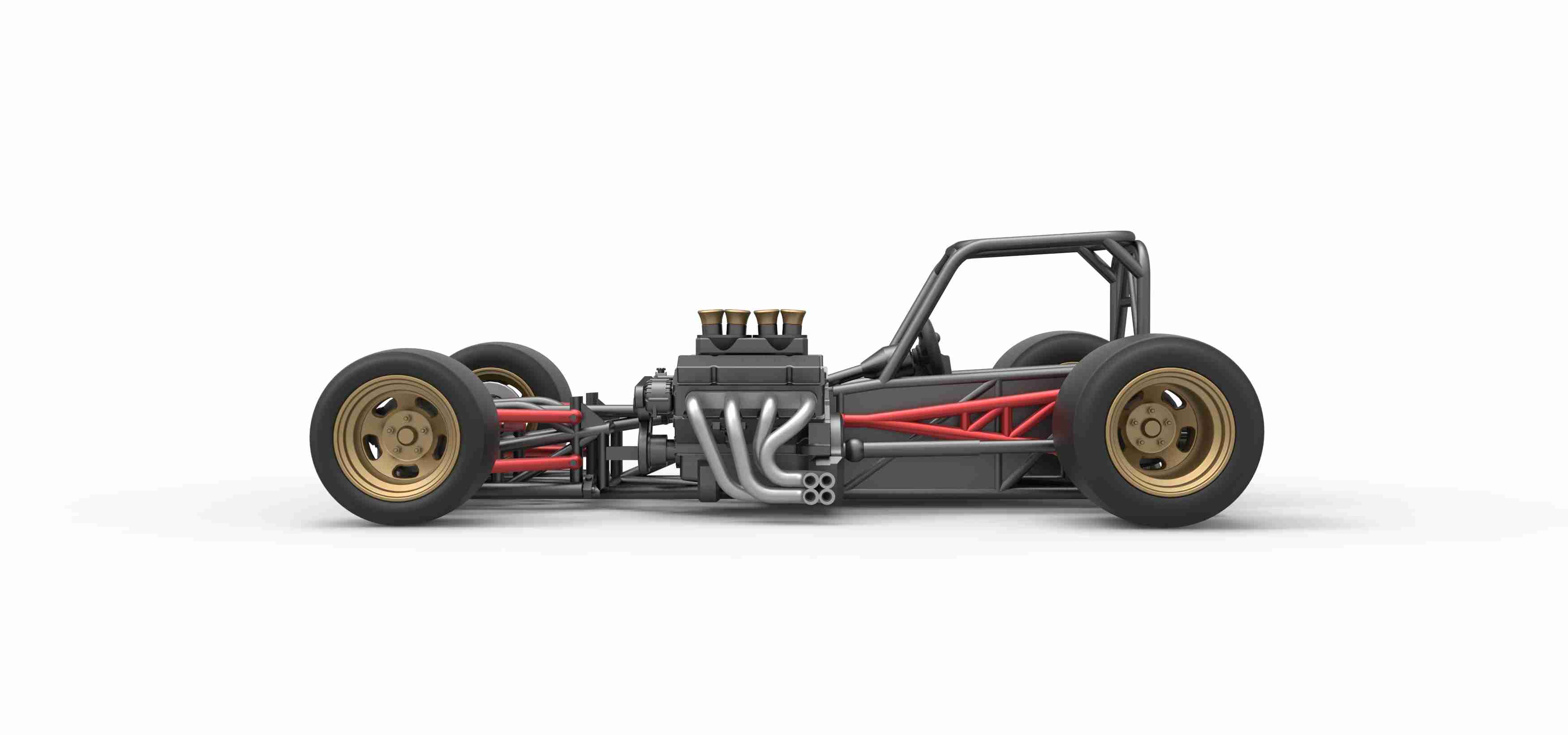 Diecast Supermodified front engine race car Base Scale 1:25 | 3D models ...