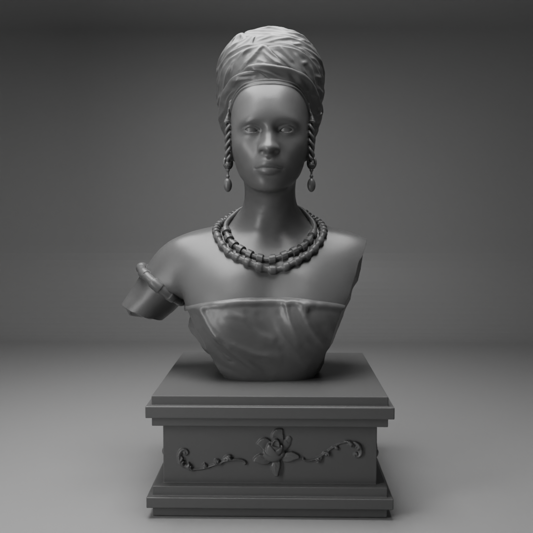 BUST AFRICAN WOMAN + PILLAR | 3D models download | Creality Cloud