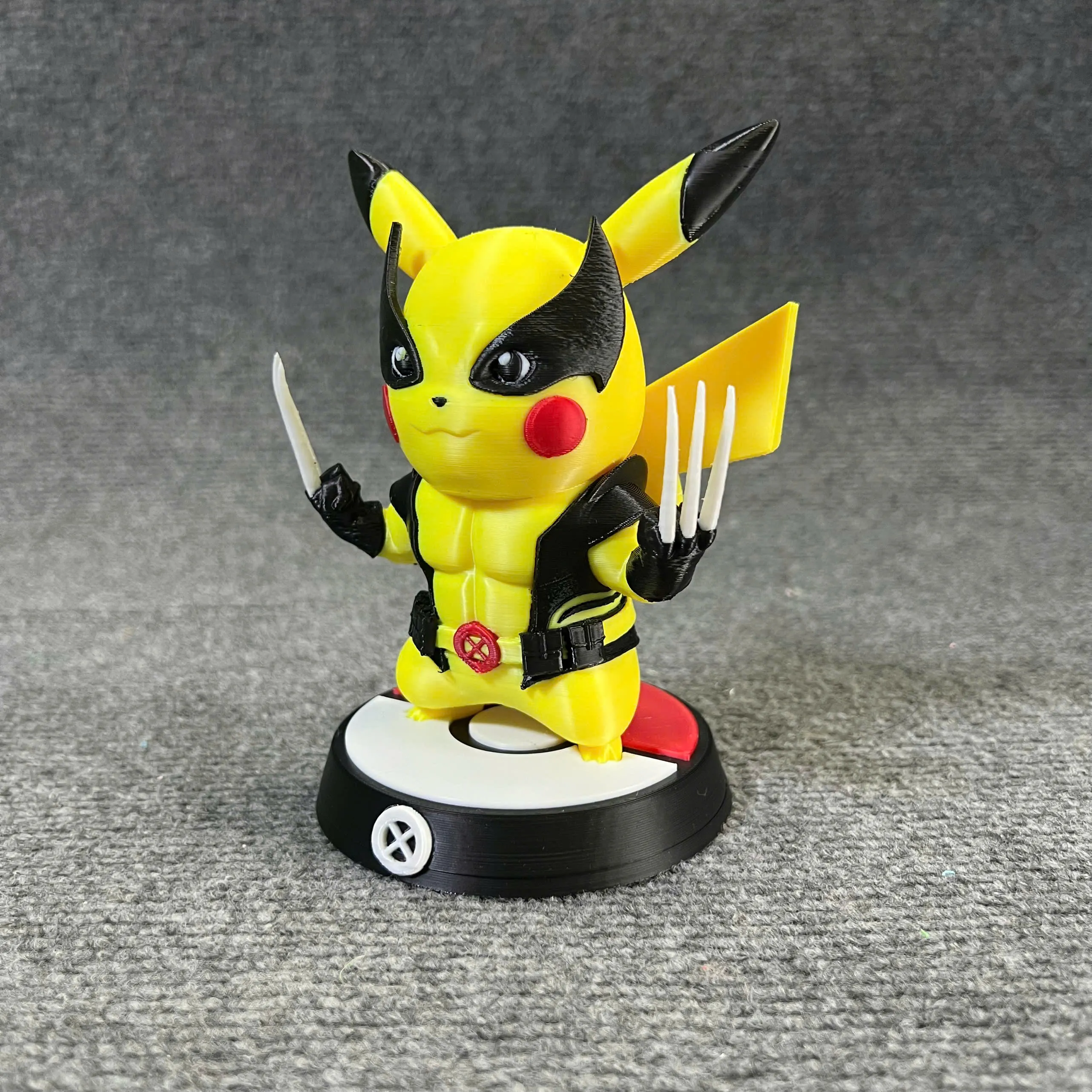 Pikachu Wolverine - STL & 3mf Multicolor | 3D models download ...