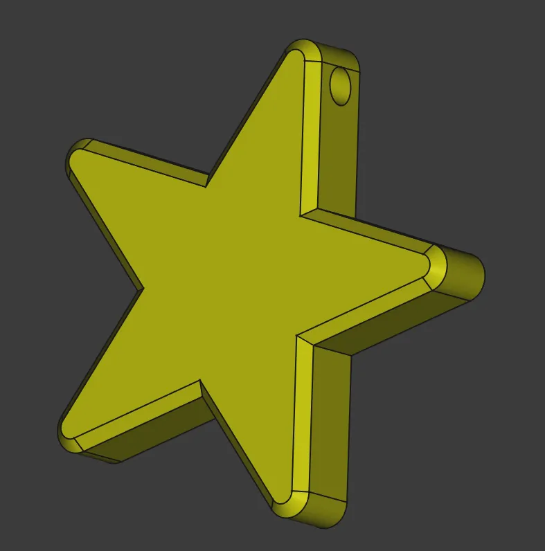 3D Printer Files | 3MF File | Star Keychain | Creality Cloud