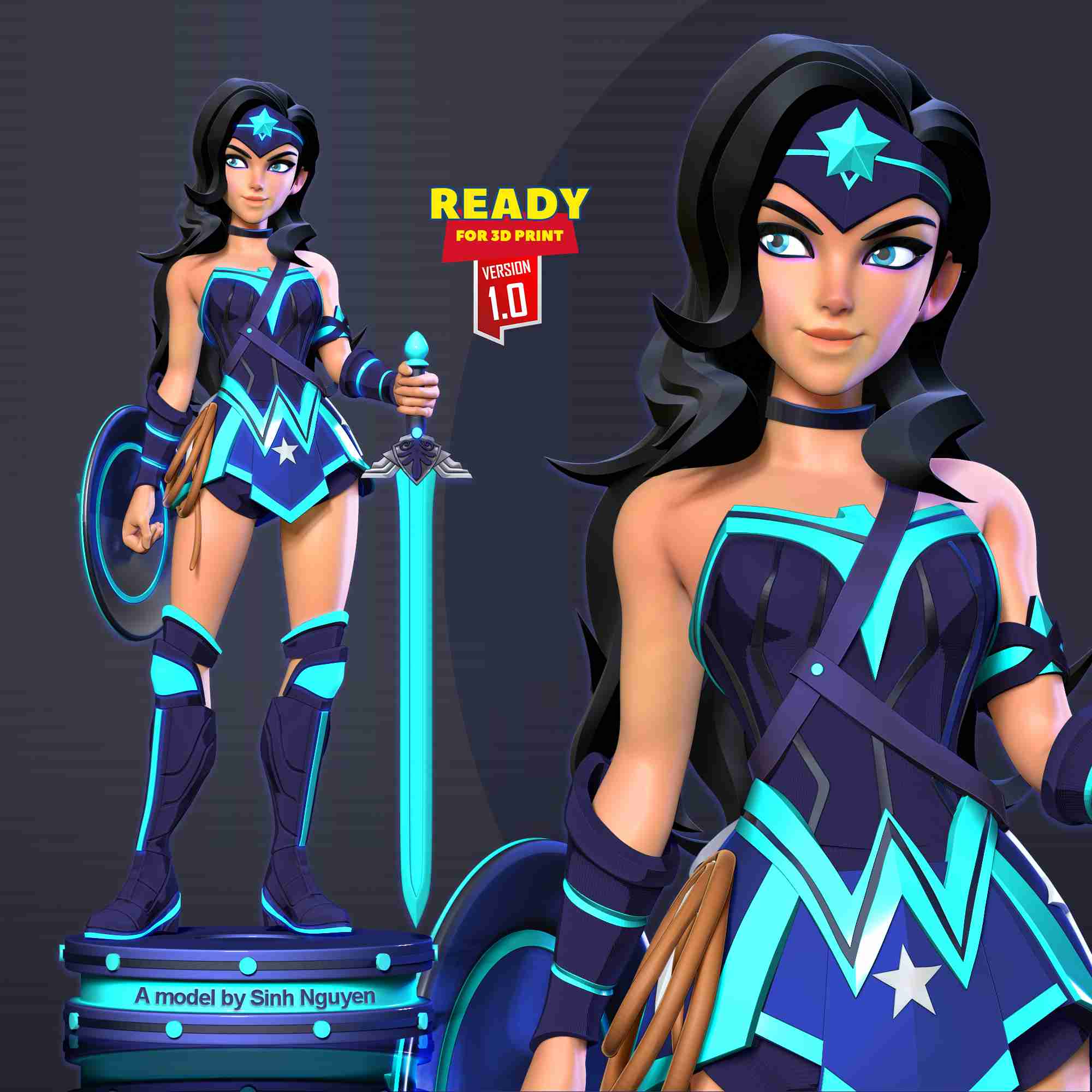 Wonder Woman - MultiVersus Fanart | 3D models download | Creality Cloud