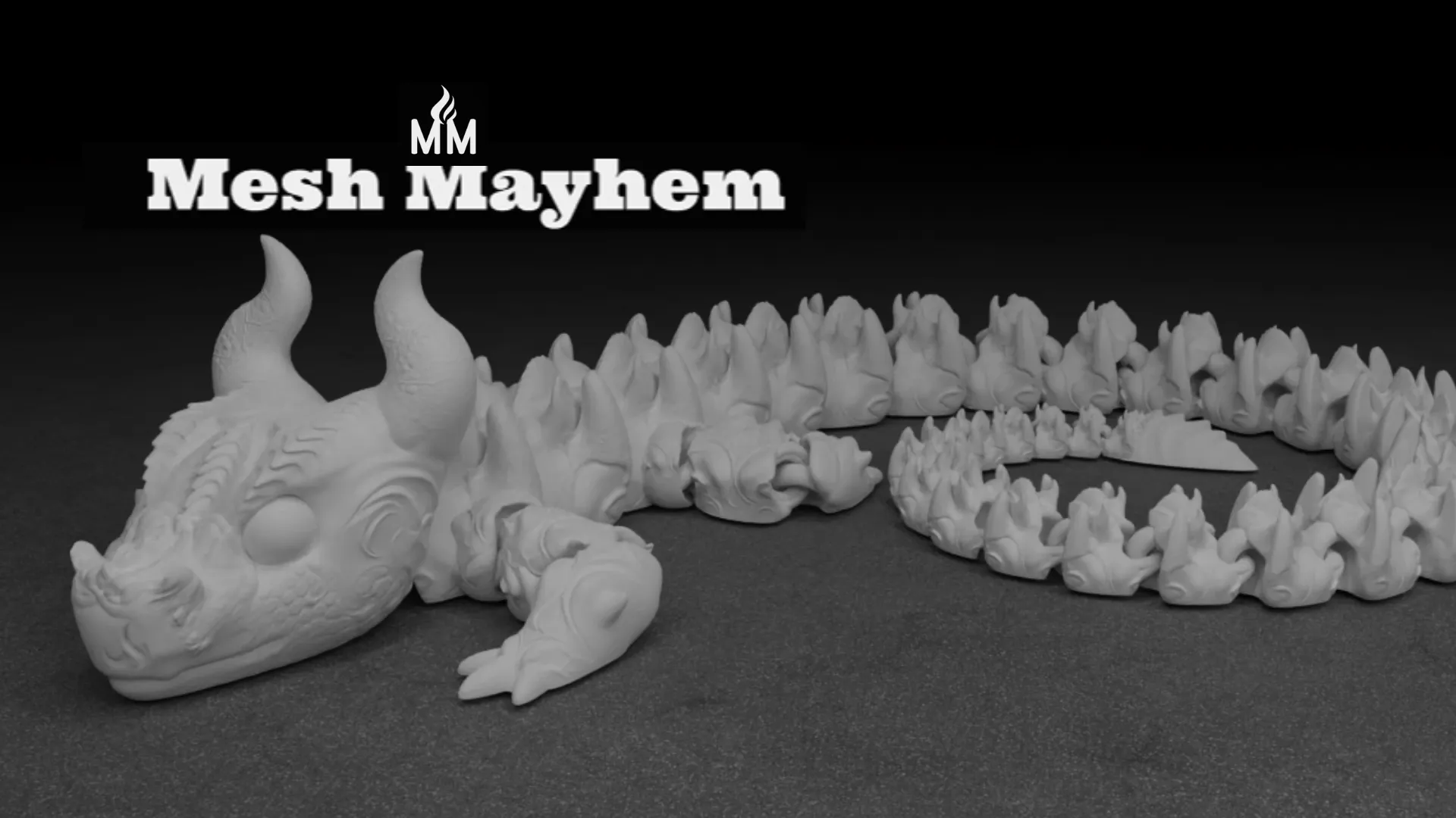 Characters & Creatures STL Download - Mesh Mayhem Articulated Dragonby ...