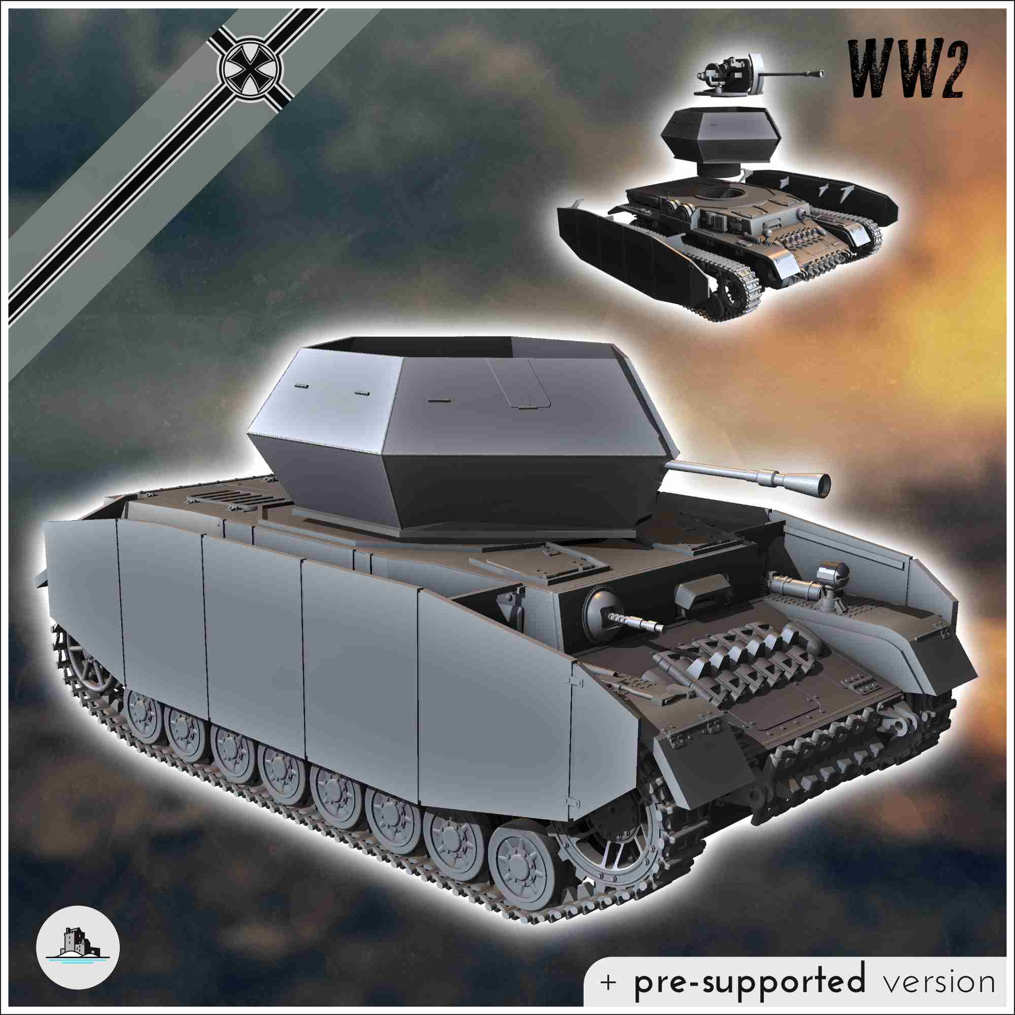 Flakpanzer IV AA Ostwind - miniatures tank ww2 flames war bo | 3D ...