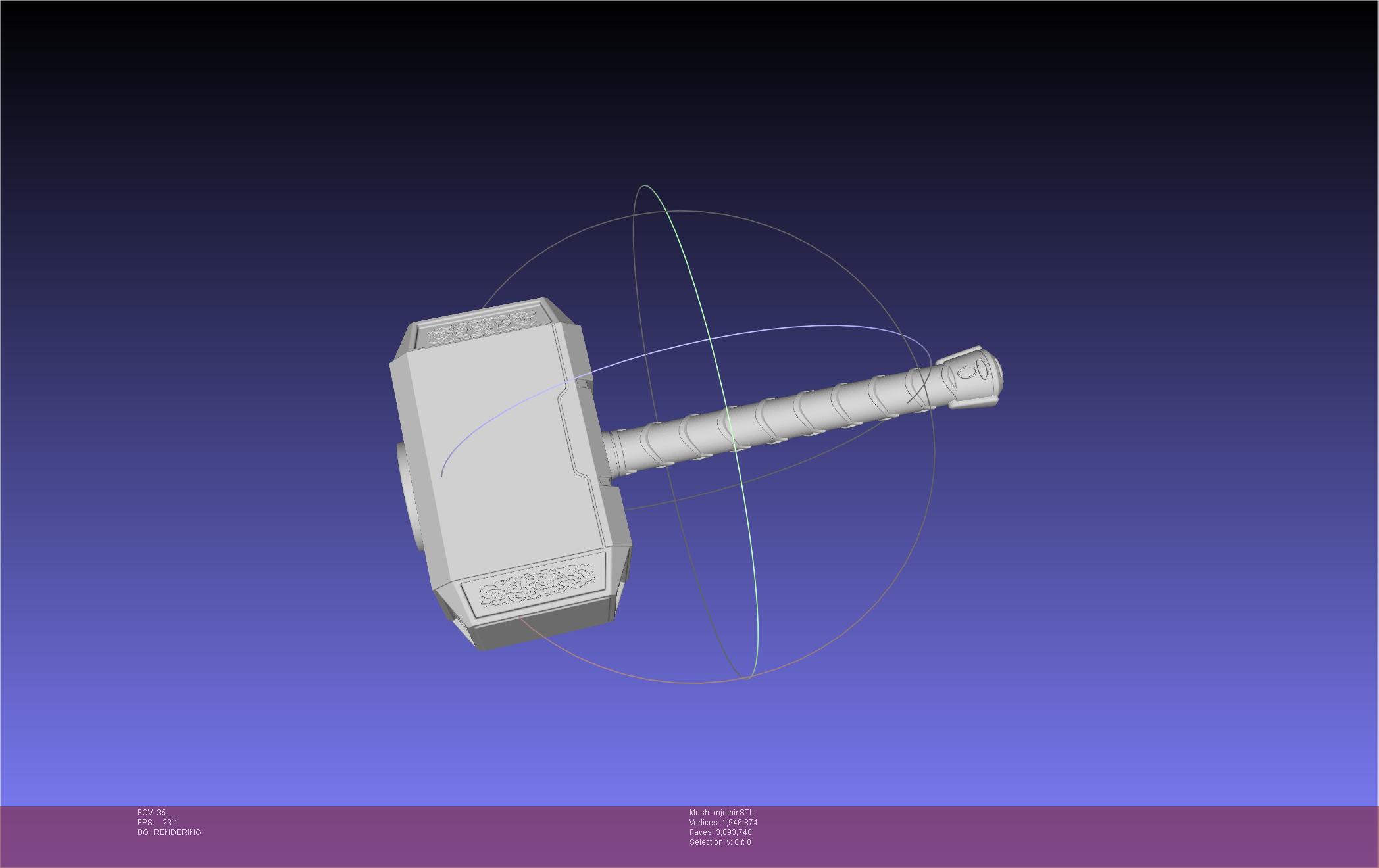 Thor Mjolnir Hammer Basic Printable Model | 3D models download | Creality Cloud